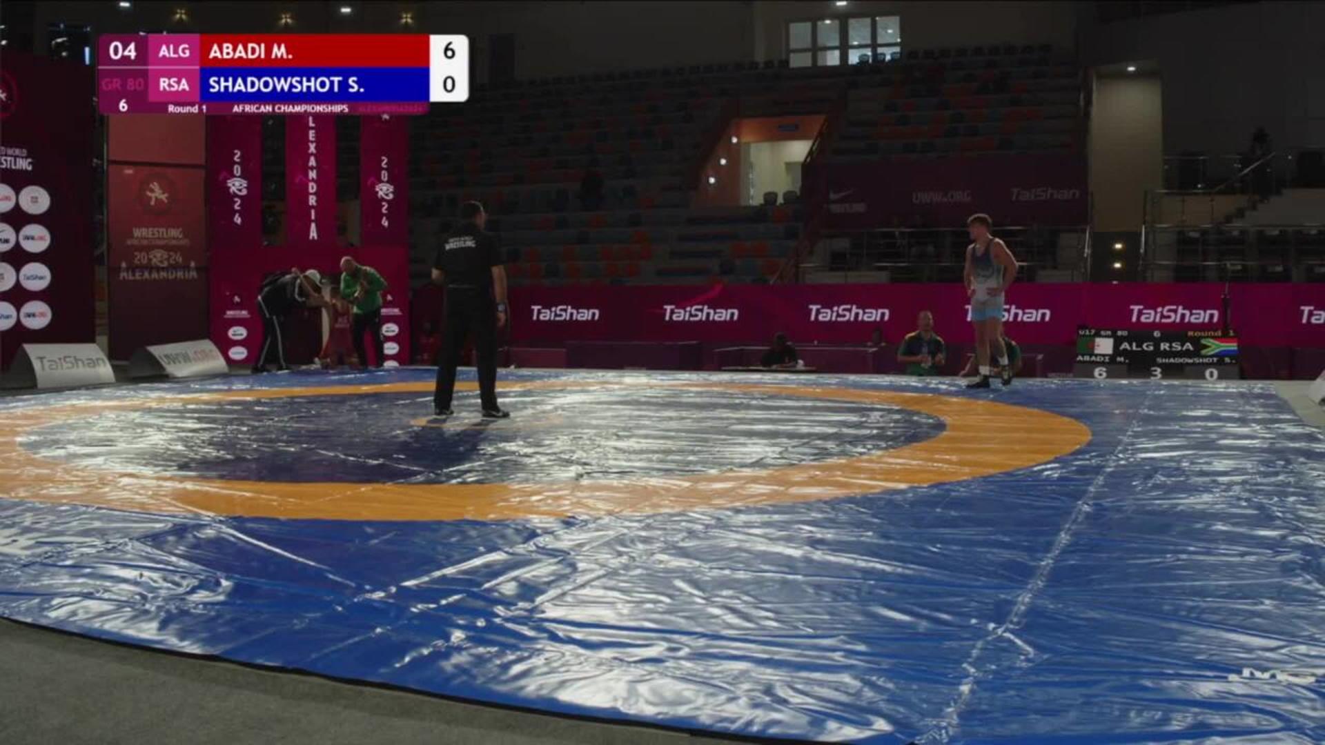 Mohamed ABADI (ALG) vs. Slade SHADOWSHOT (RSA) | AFRICAN CHAMPIONSHIPS 2024 | Round 1 | GR 80Kg