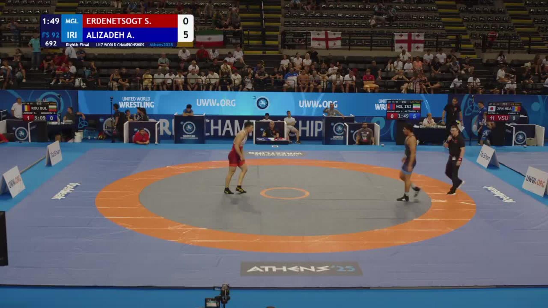 Saruul Erdene ERDENETSOGT (MGL) vs. Amirali Abas ALIZADEH (IRI) | U17 ...