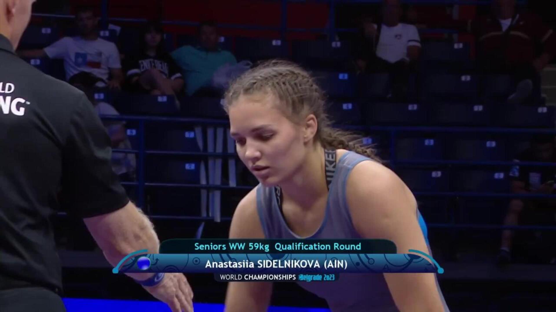 JOVANA RADIVOJEVIC (SRB) vs. Anastasiia SIDELNIKOVA (AIN) | Seniors World Championships 2023 ...