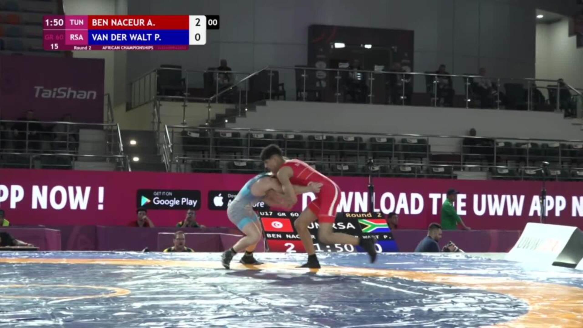 Adem BEN NACEUR (TUN) vs. Petrus Jacobus VAN DER WALT (RSA) | AFRICAN ...