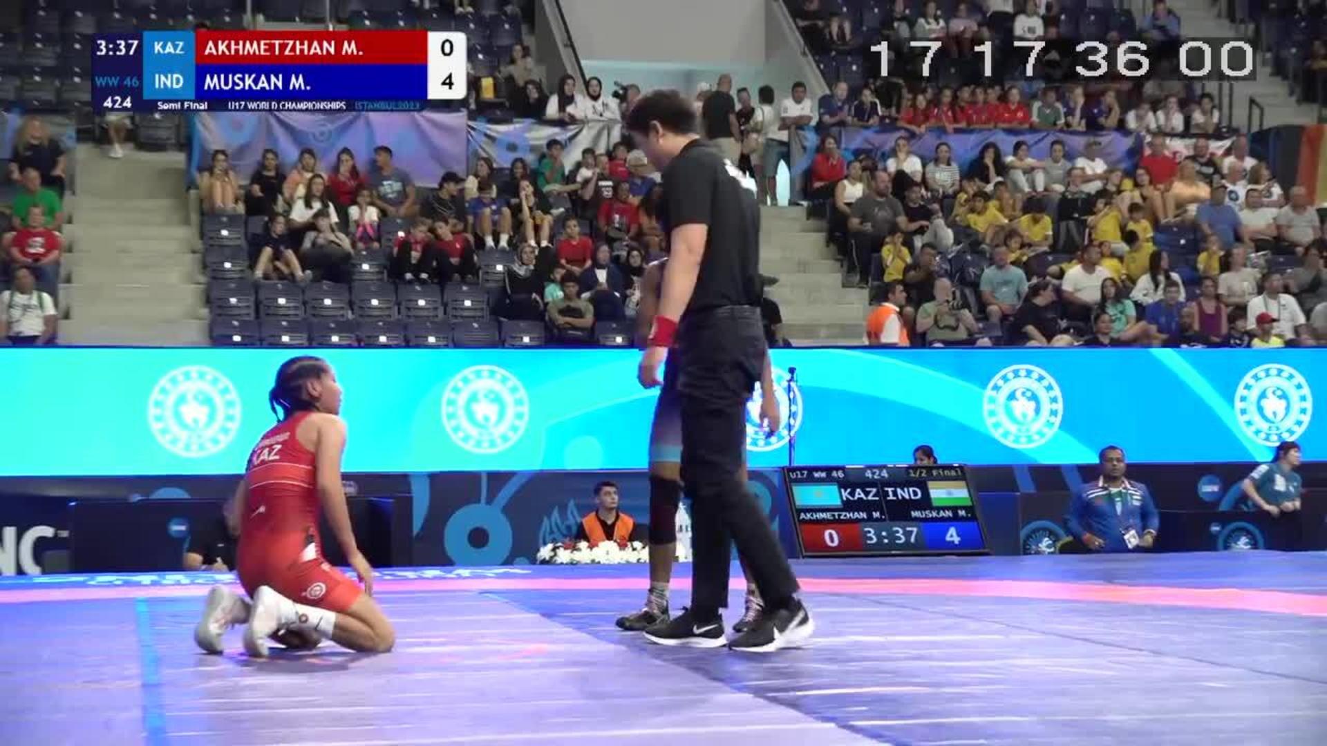 Semi Final • WW 46Kg • Meiramgul AKHMETZHAN (KAZ) vs. Muskan MUSKAN (IND)