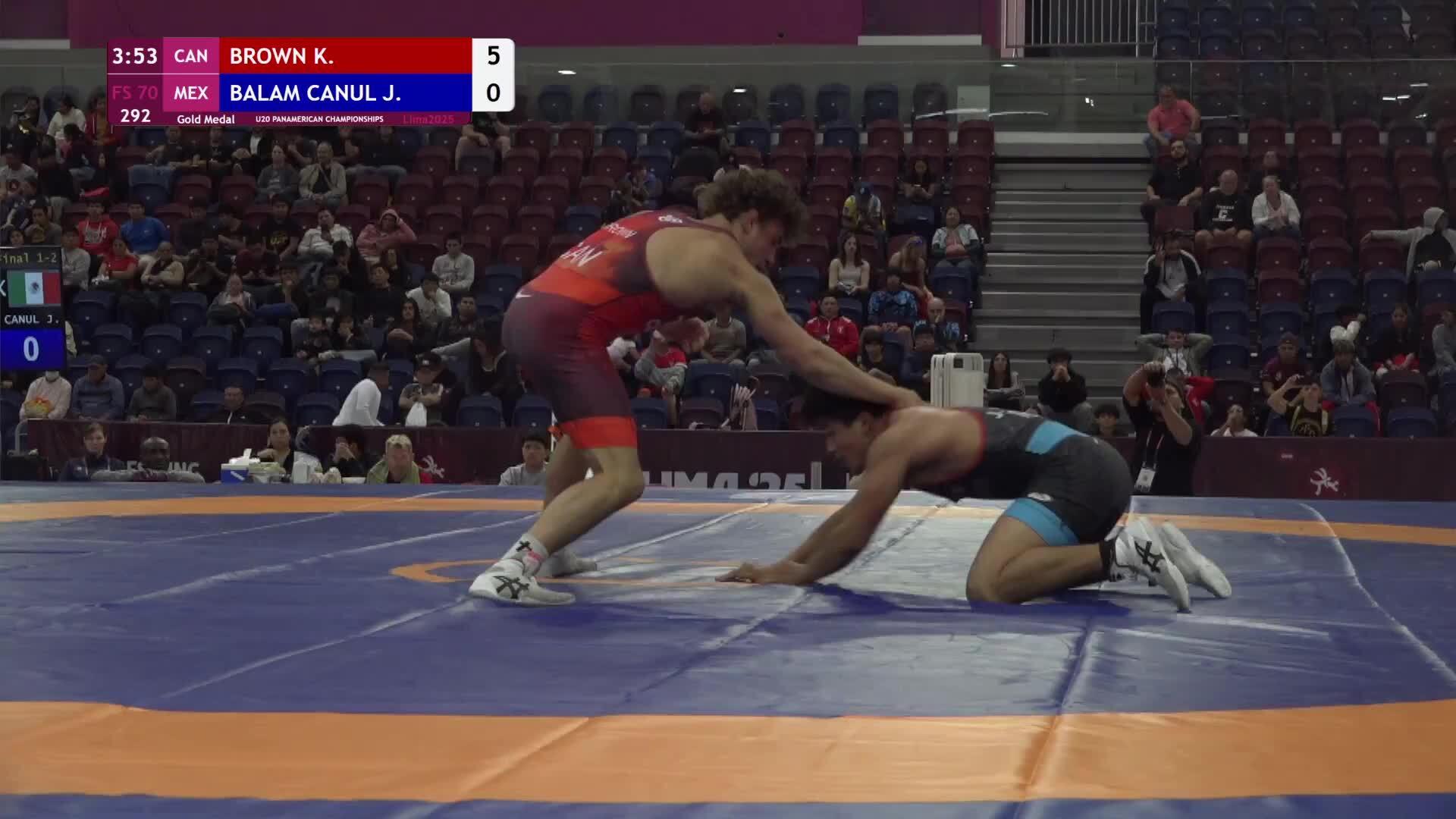 Kade BROWN (CAN) vs. Jazziel Azriel BALAM CANUL (MEX) | U20 PANAMERICAN CHAMPIONSHIPS 2025 ...