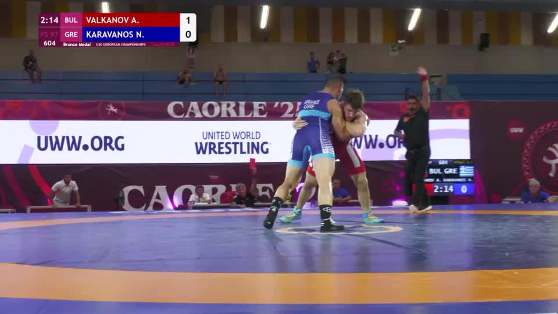 Andriyan Kristiyanov VALKANOV (BUL) vs. Nikolaos KARAVANOS (GRE) | U20 ...