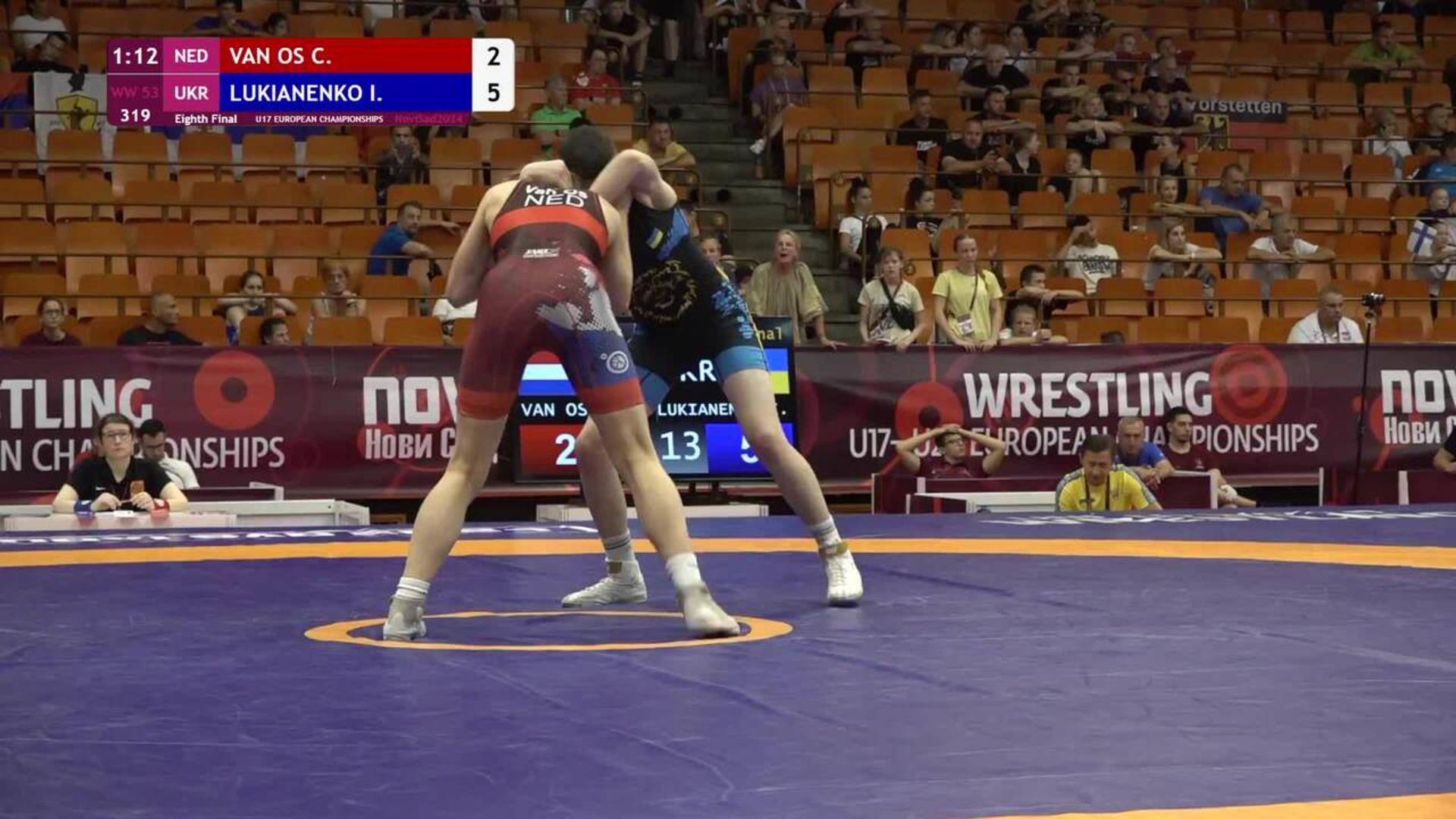 Csilla Josefien VAN OS (NED) vs. Ivanna LUKIANENKO (UKR) | U17 EUROPEAN ...