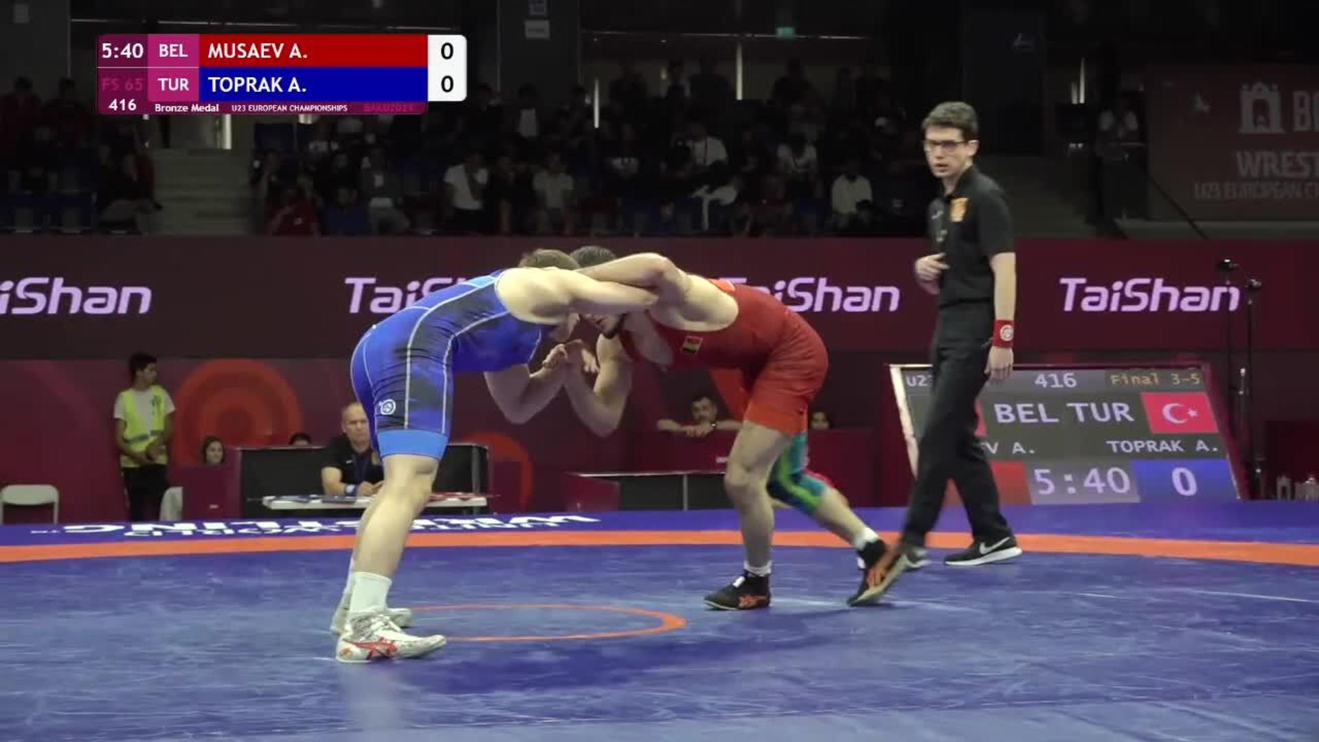 Ayub Muratovitch MUSAEV (BEL) vs. Abdullah TOPRAK (TUR) | U23 ...