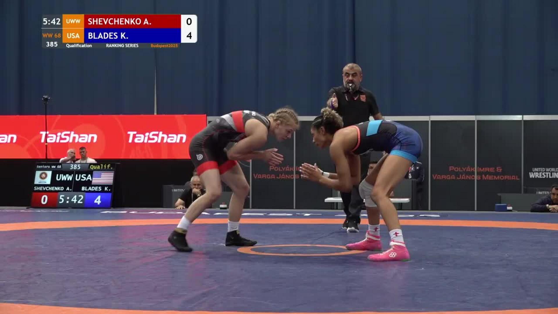 Alina SHEVCHENKO (UWW) vs. Kennedy Alexis BLADES (USA) | RANKING SERIES ...