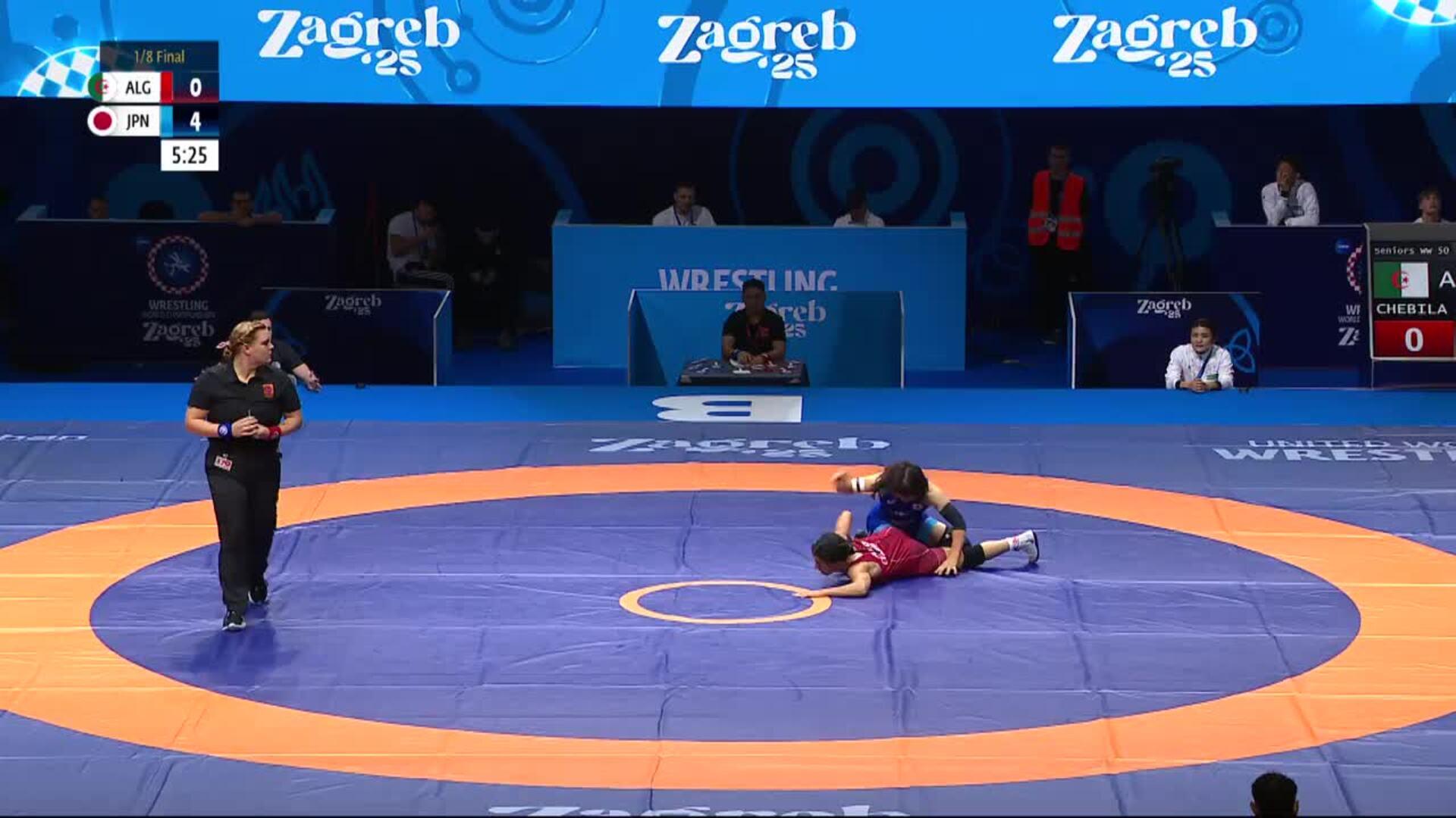 Cheima CHEBILA (ALG) vs. Remina YOSHIMOTO (JPN) | WORLD WRESTLING ...
