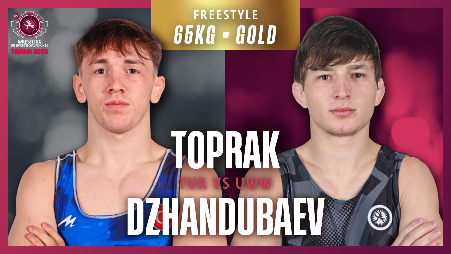 Abdullah TOPRAK (TUR) vs. Amal DZHANDUBAEV (UWW) | U23 EUROPEAN ...
