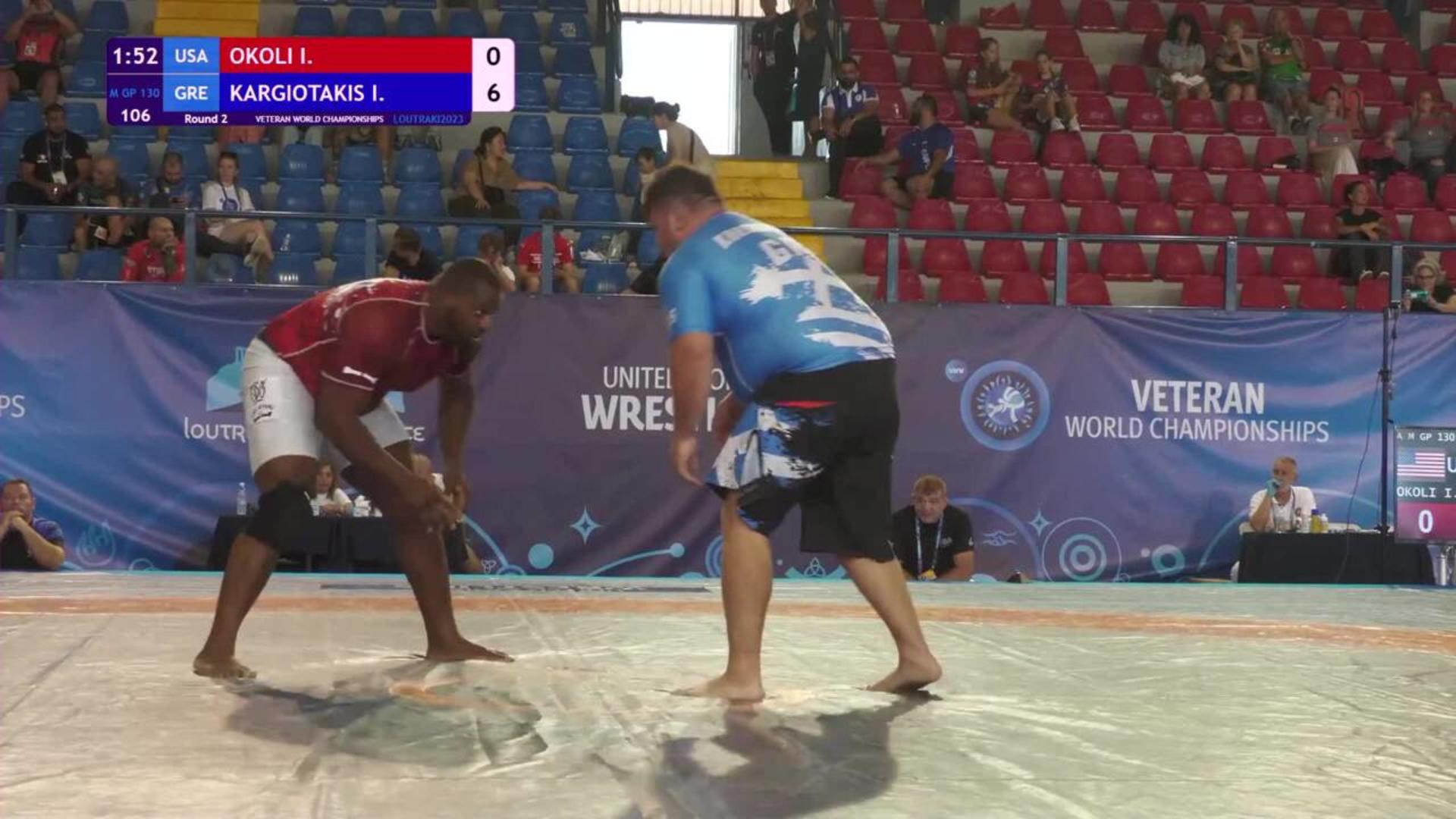 Ike Anthony OKOLI (USA) vs. Ioannis KARGIOTAKIS (GRE) | VETERAN WORLD CHAMPIONSHIPS 2023 | Round ...