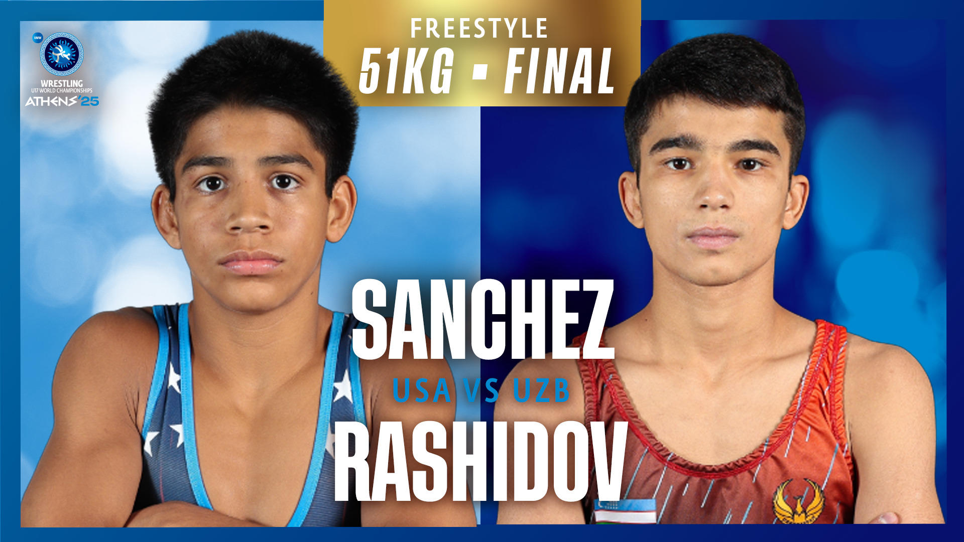 Samuel Reyes SANCHEZ (USA) vs. Ulugbek RASHIDOV (UZB) | U17 WORLD ...