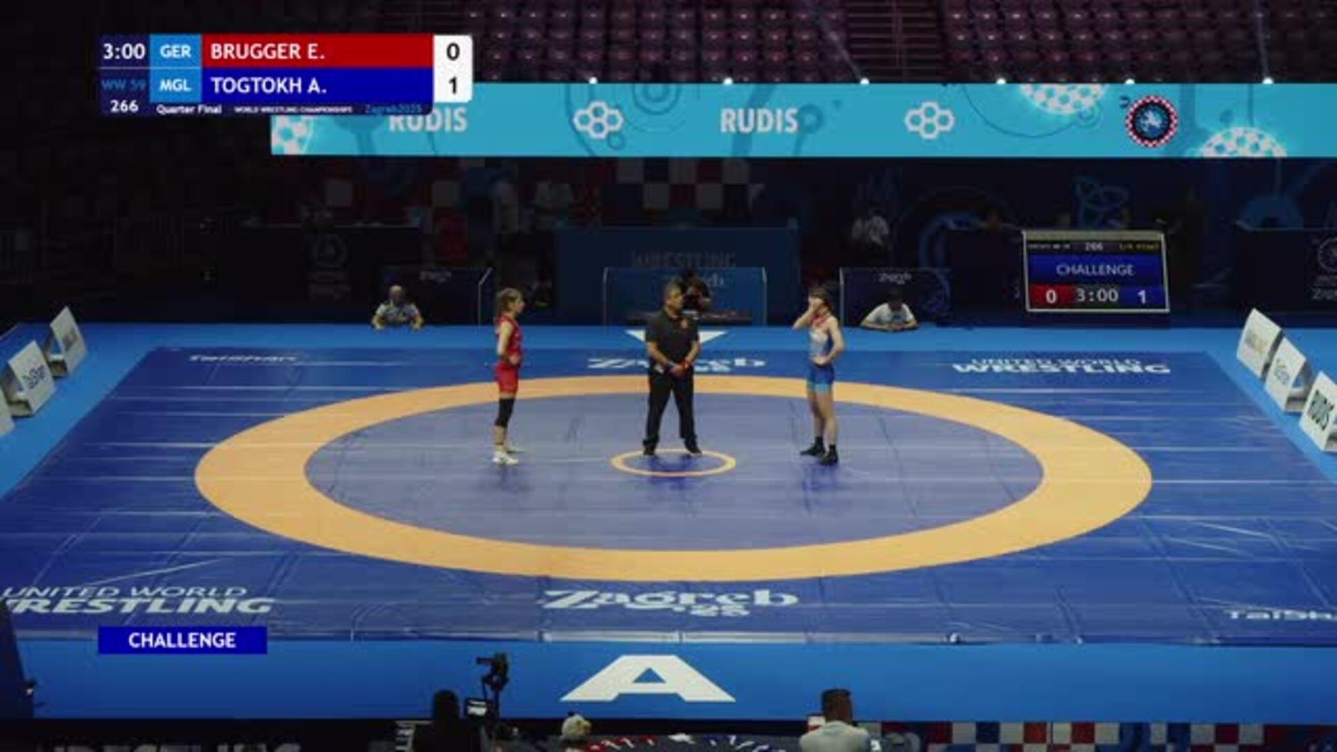Elena Heike BRUGGER (GER) vs. Altjin TOGTOKH (MGL) | WORLD WRESTLING ...