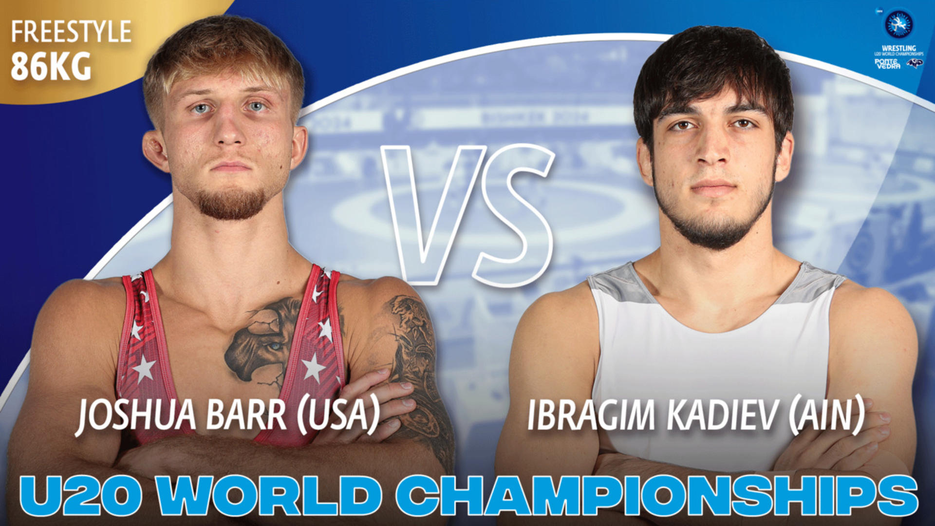 Joshua Joseph BARR (USA) vs. Ibragim KADIEV (AIN) | U20 World ...