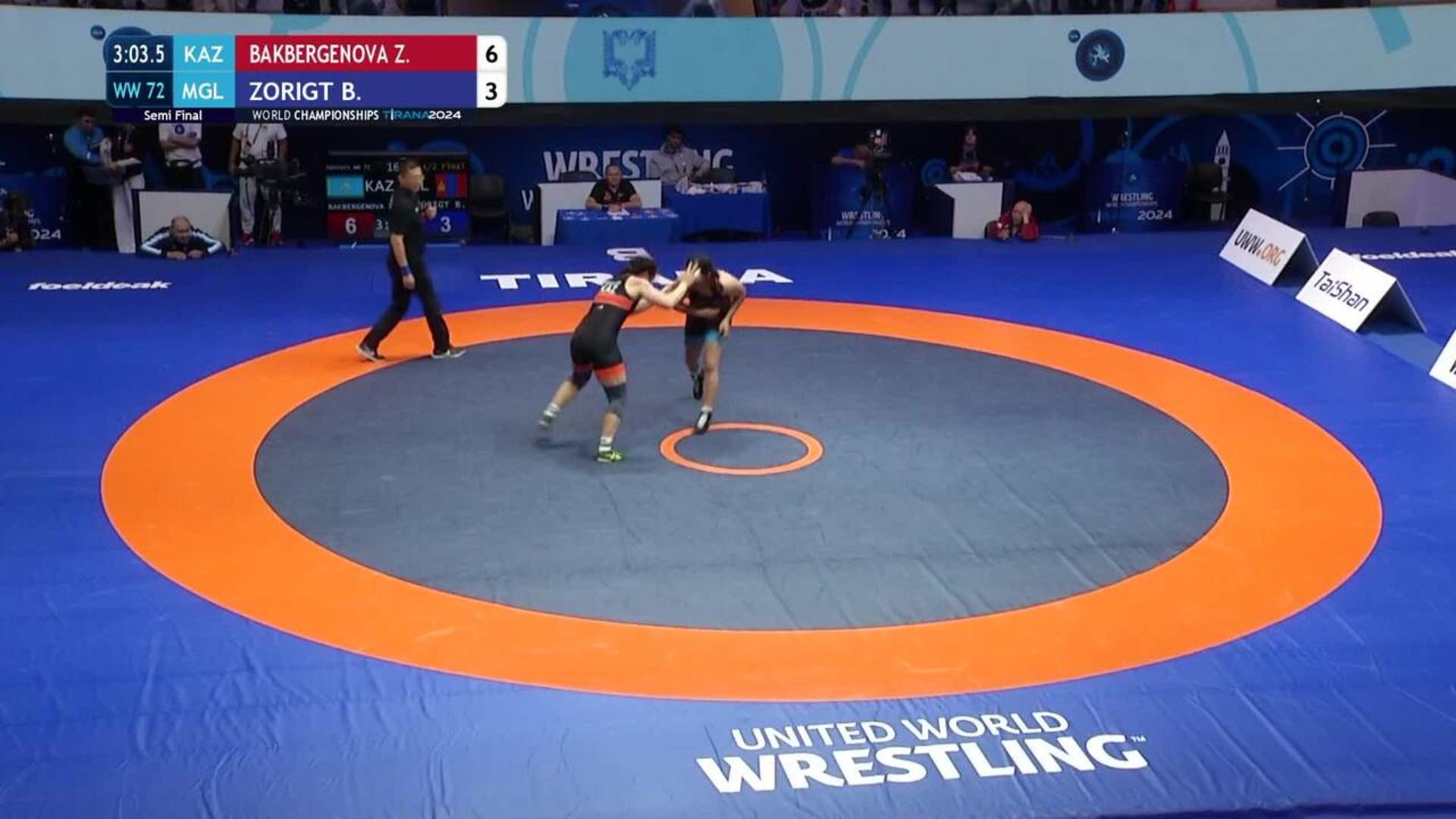 Zhamila BAKBERGENOVA (KAZ) vs. Bolortungalag ZORIGT (MGL) | WORLD ...