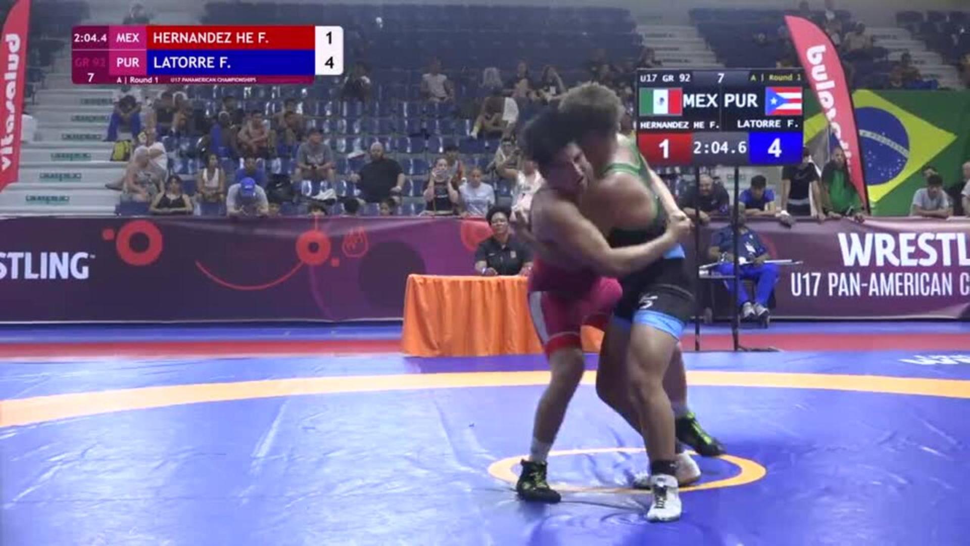 Federico HERNANDEZ HERNANDEZ (MEX) vs. Franco Alejandro LATORRE (PUR) | U17 PANAMERICAN ...