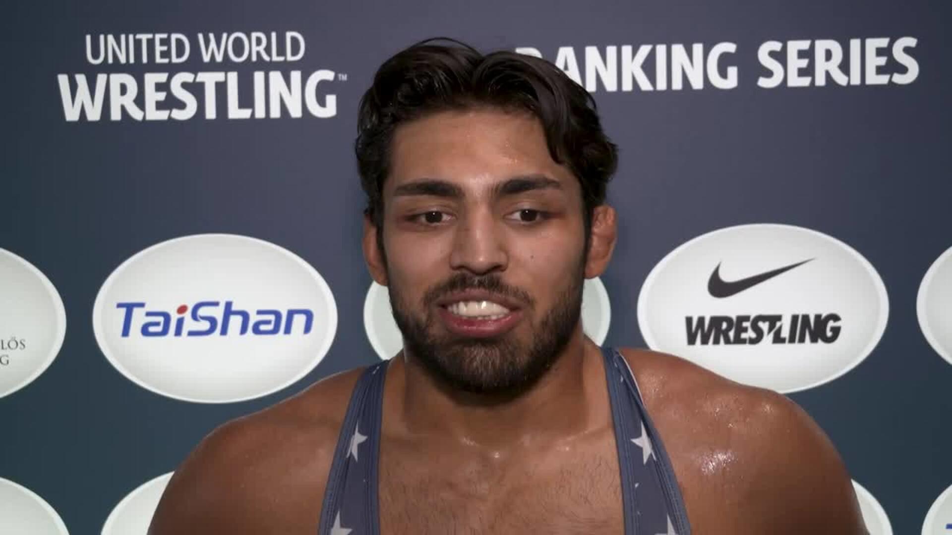 Zahid VALENCIA (USA) puts loss behind him, wins 92kg Ranking Series gold