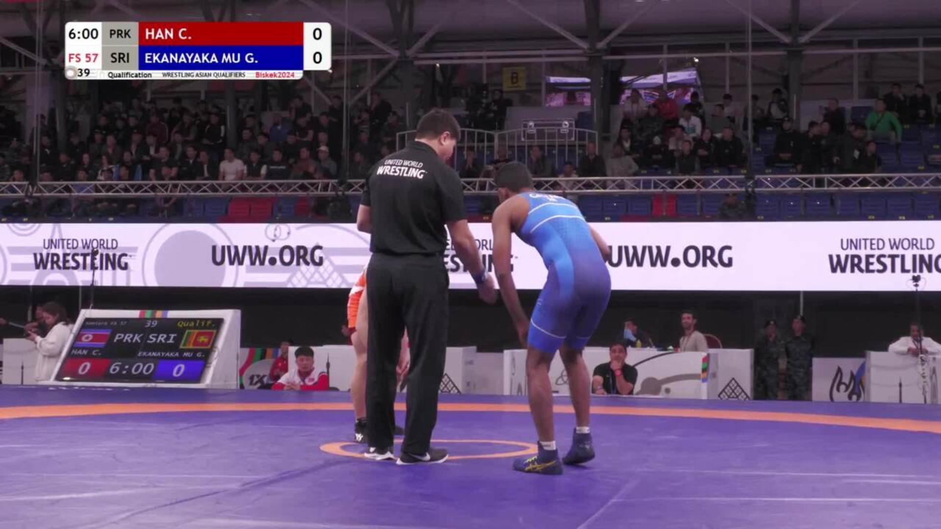 Chongsong HAN (PRK) vs. Gayan Kathurangana EKANAYAKA MUDIYANSELAGE (SRI ...