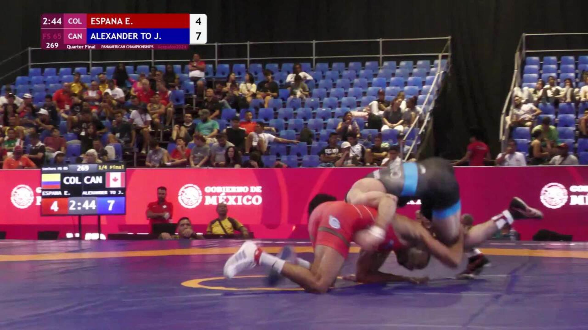Elkin ESPANA SANTA (COL) vs. Jacob Tizoc ALEXANDER TORRES (CAN ...