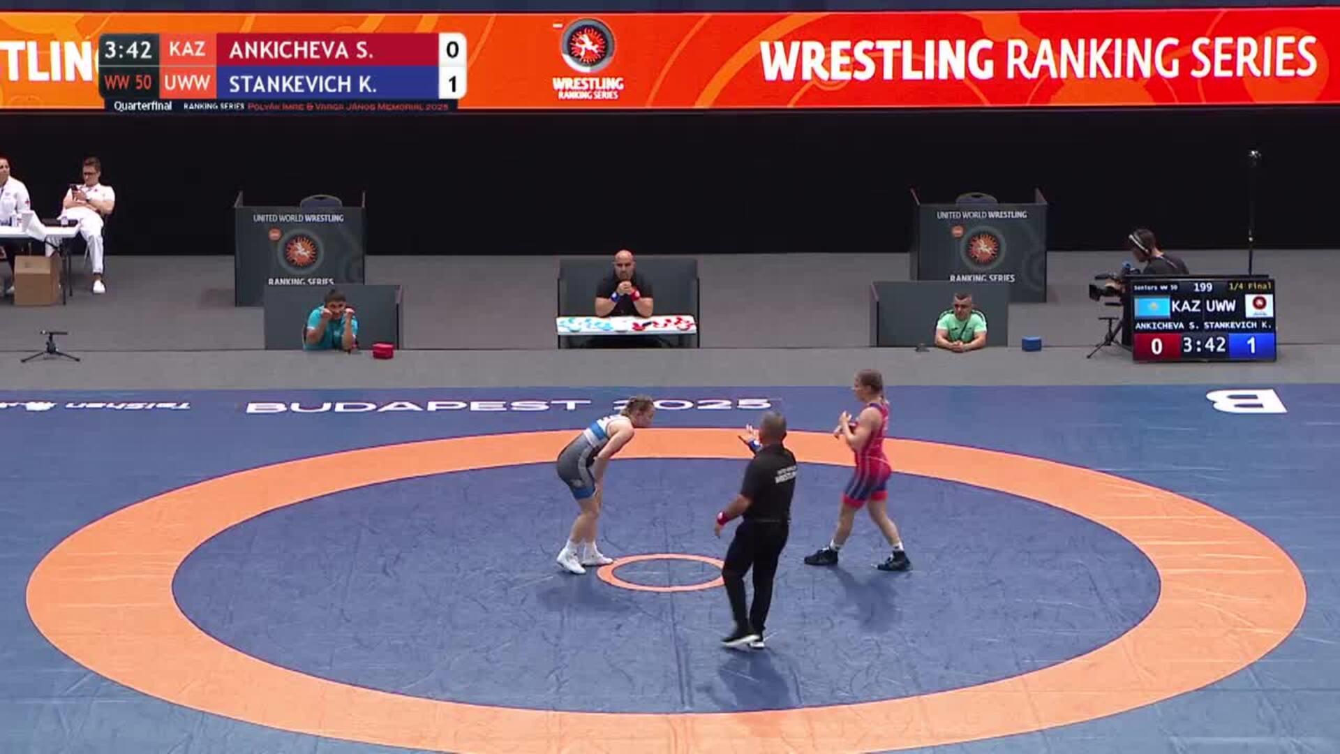 Svetlana ANKICHEVA (KAZ) vs. Kseniya STANKEVICH (UWW) | RANKING SERIES 2025 | Quarter Final | WW ...