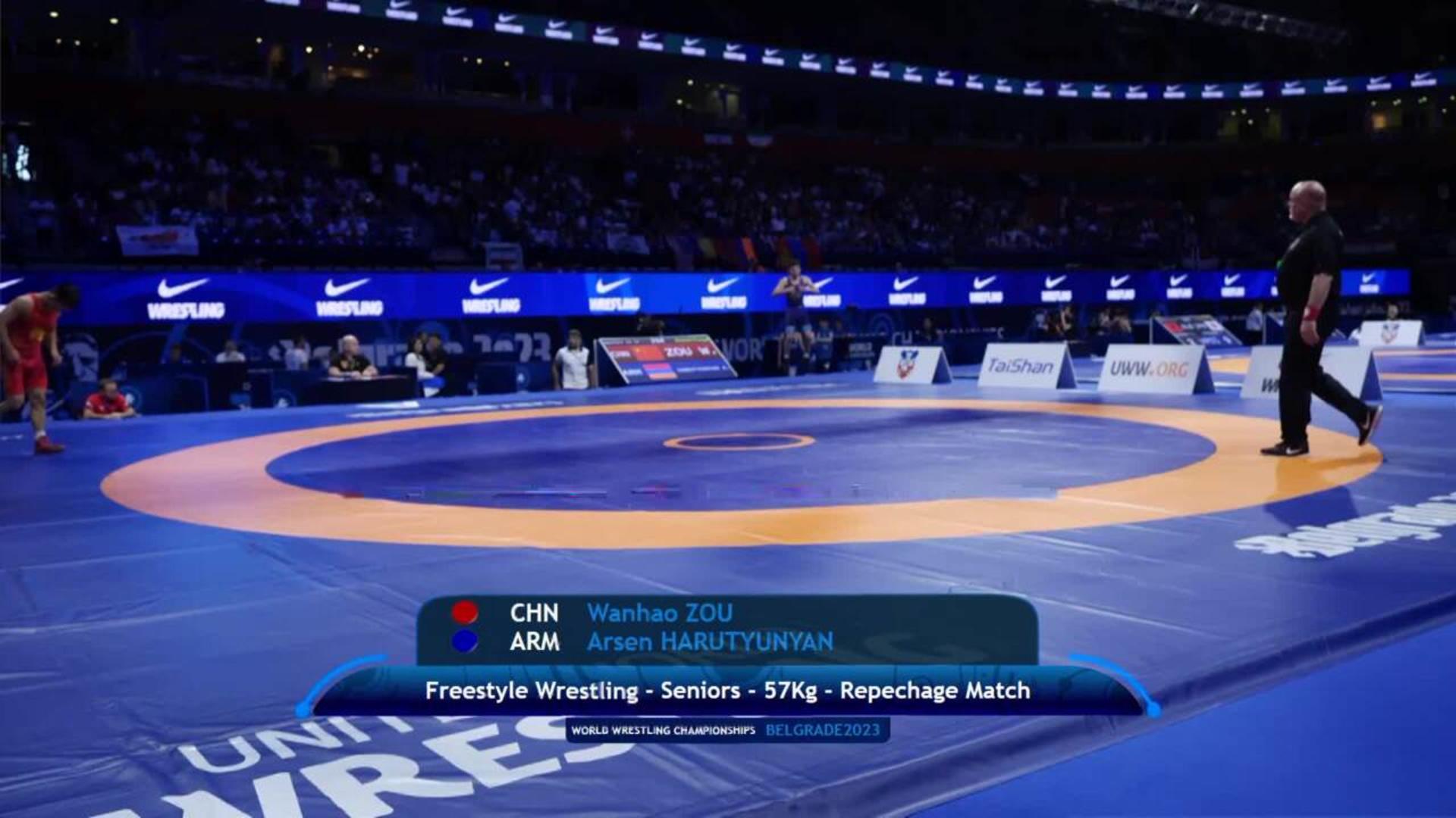 Wanhao ZOU (CHN) vs. Arsen HARUTYUNYAN (ARM) | Seniors World ...