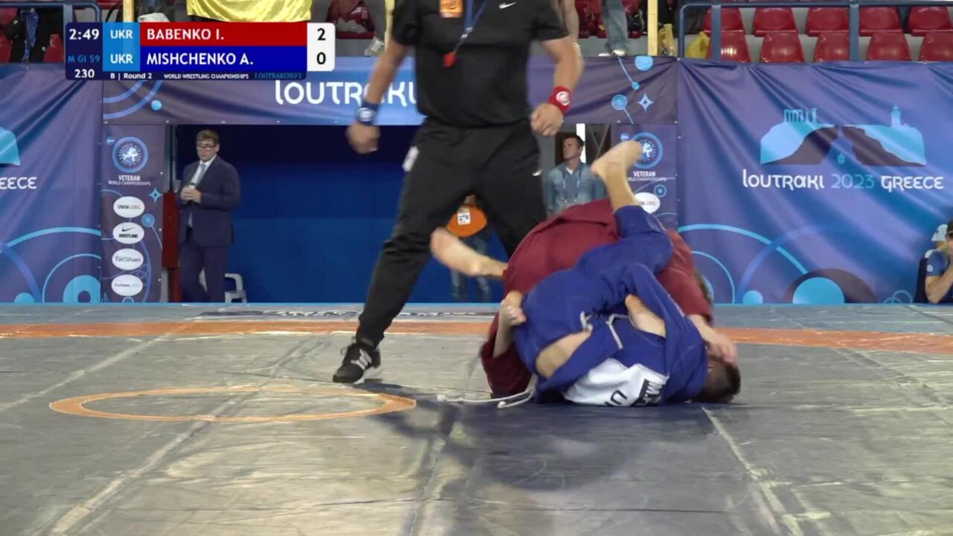 Illia BABENKO(UKR) vs. Artem MISHCHENKO(UKR) | WORLD WRESTLING CHAMPIONSHIPS 2023 | Round 2 | GP ...