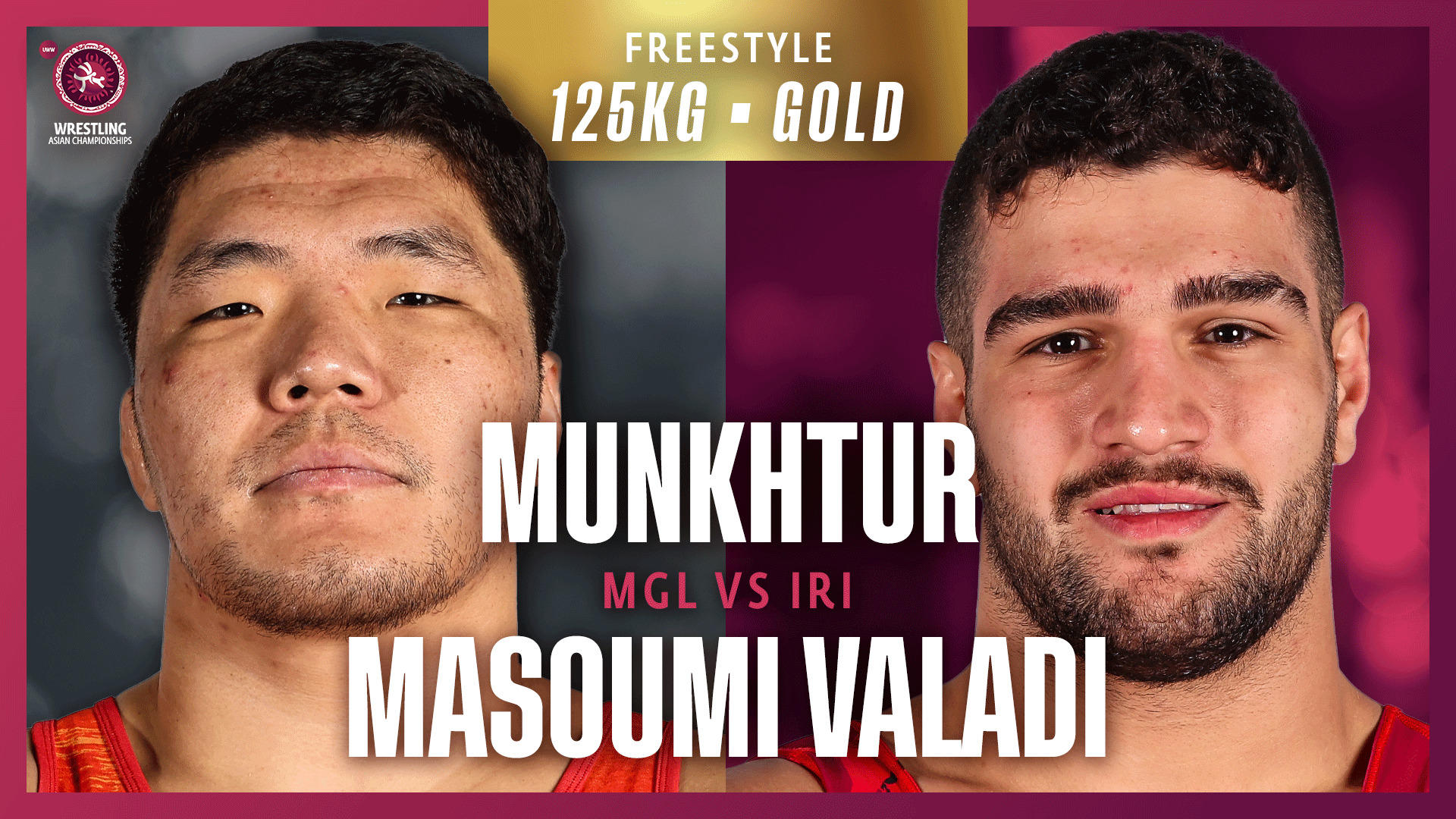 Lkhagvagerel MUNKHTUR (MGL) vs. Amirreza Fardin MASOUMI VALADI (IRI) | ASIAN WRESTLING ...