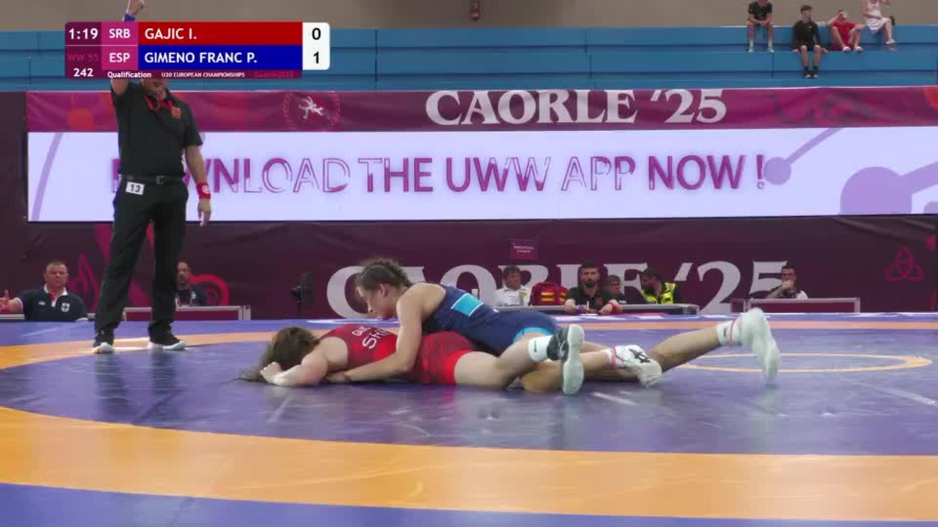 Ivana GAJIC (SRB) vs. Pau GIMENO FRANCO (ESP) | U20 EUROPEAN ...