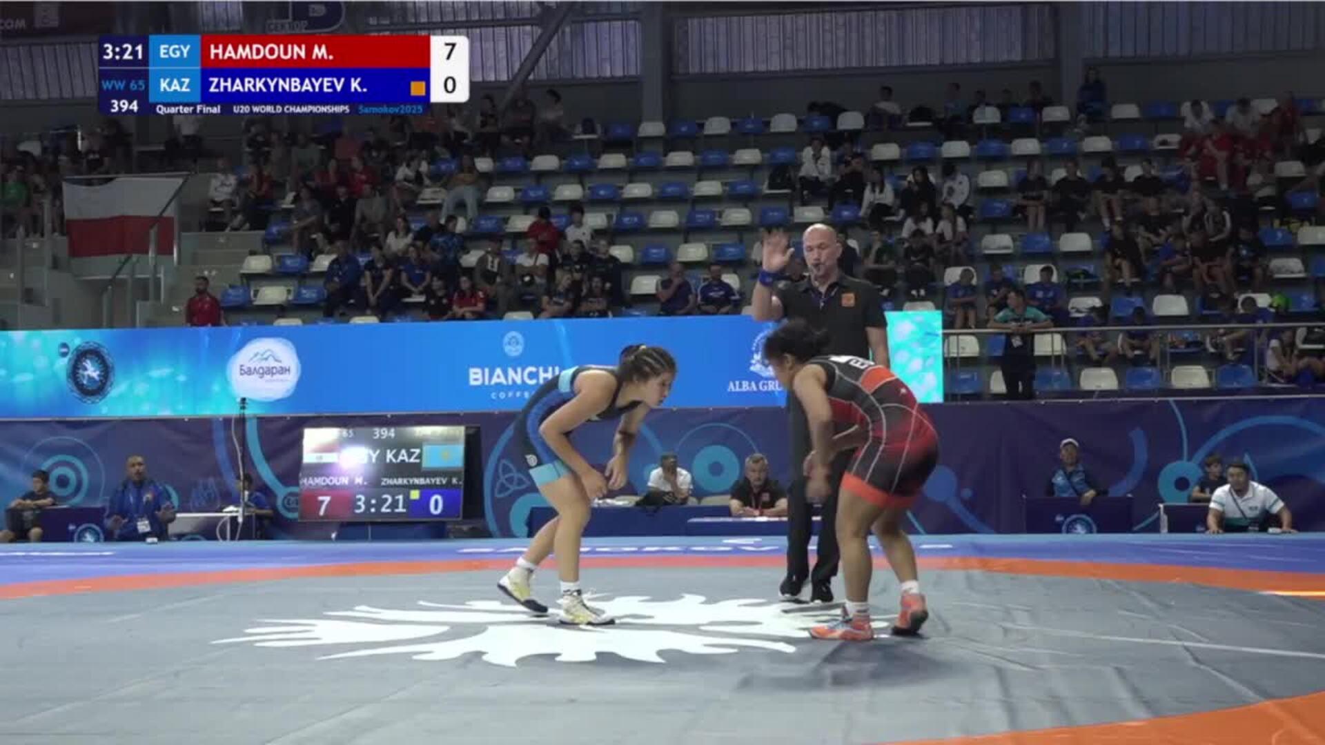 Mouda Badawi Hamed Ahmed HAMDOUN (EGY) vs. Kyzzhibek ZHARKYNBAYEVA (KAZ ...