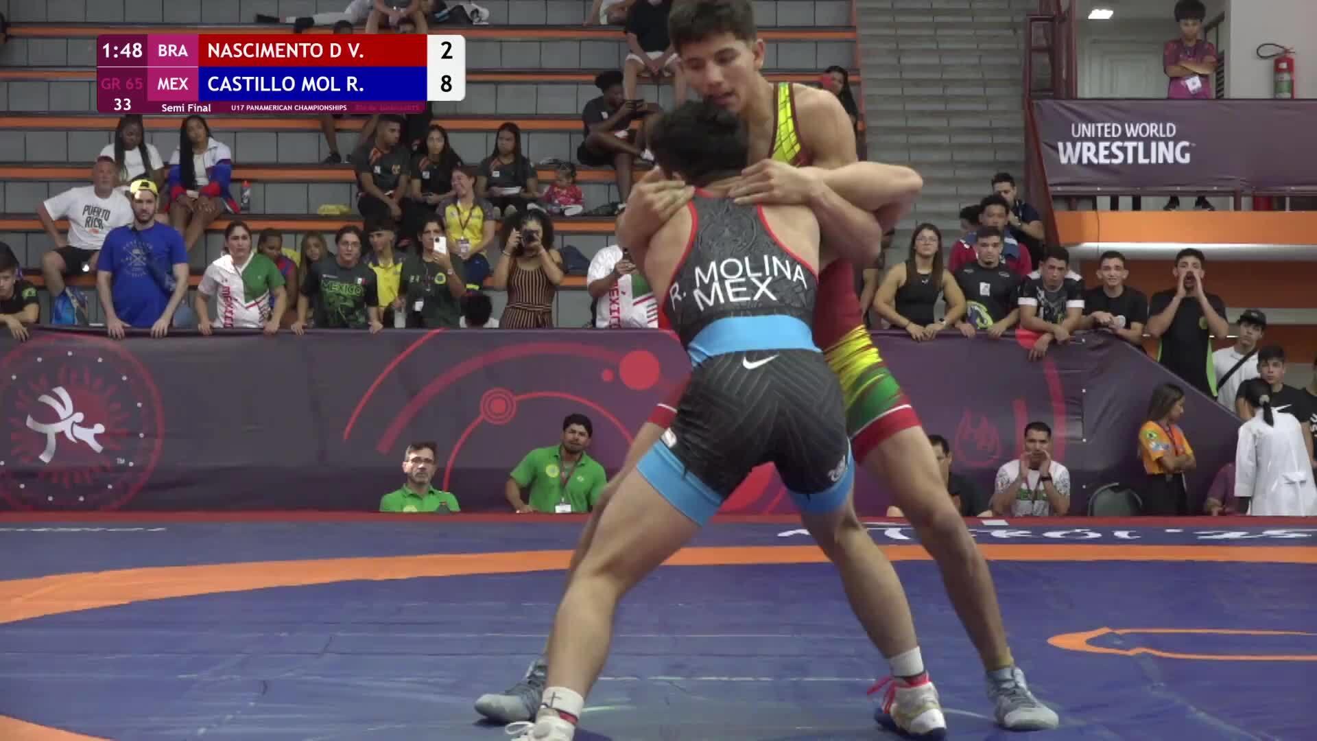 Victor Alexandre NASCIMENTO DOS SANTOS (BRA) vs. Raul CASTILLO MOLINA (MEX) | U17 PANAMERICAN ...