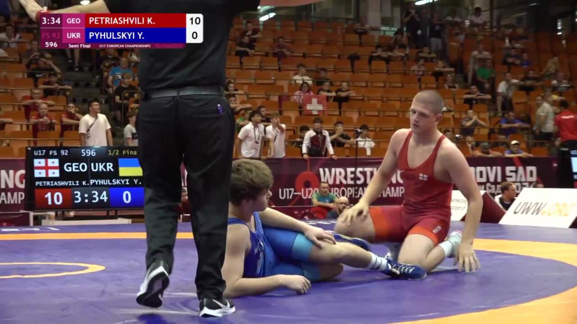 Konstantine PETRIASHVILI (GEO) vs. Yurii PYHULSKYI (UKR) | U17 EUROPEAN ...