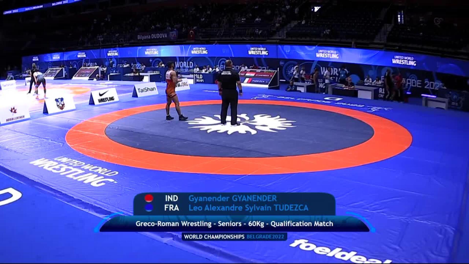 Qualification • GR 60Kg • Gyanender GYANENDER (IND) vs. Leo Alexandre ...