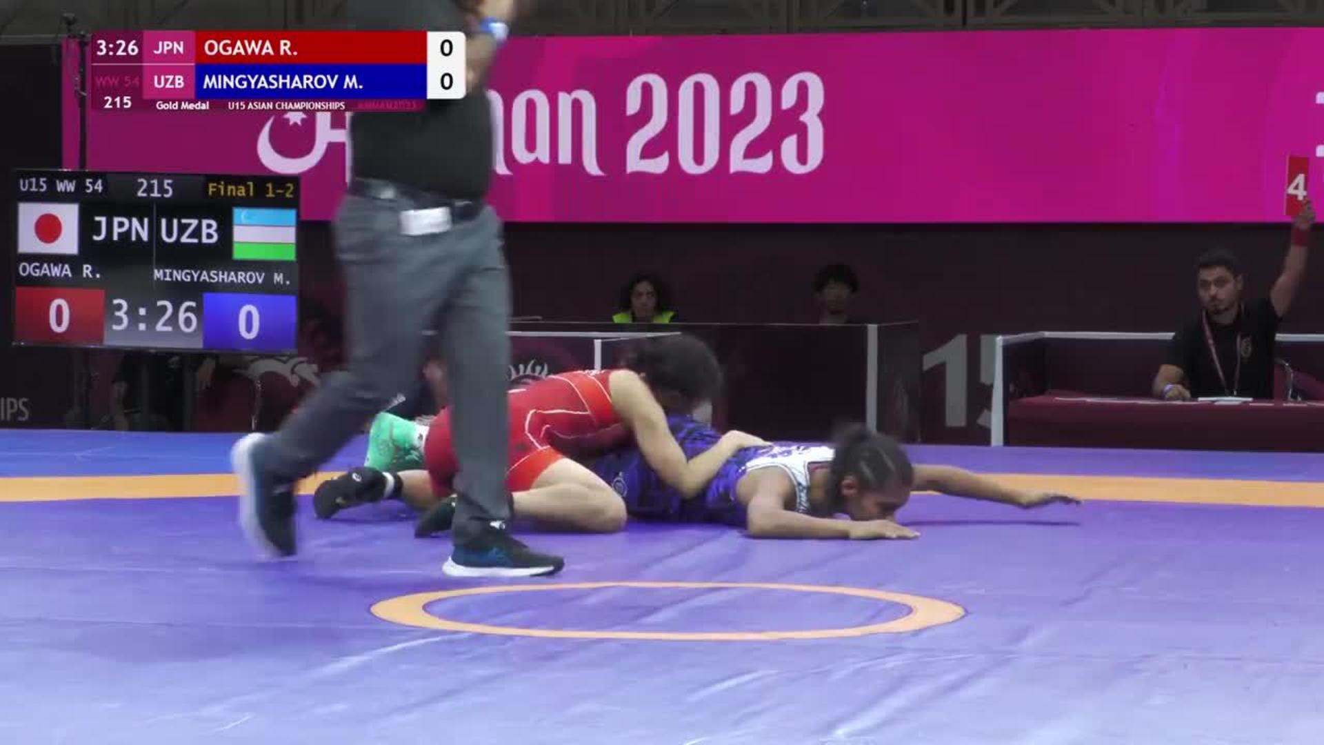 Gold Medal • U15 WW 54Kg • Rion OGAWA (JPN) vs. Munisa MINGYASHAROVA (UZB)