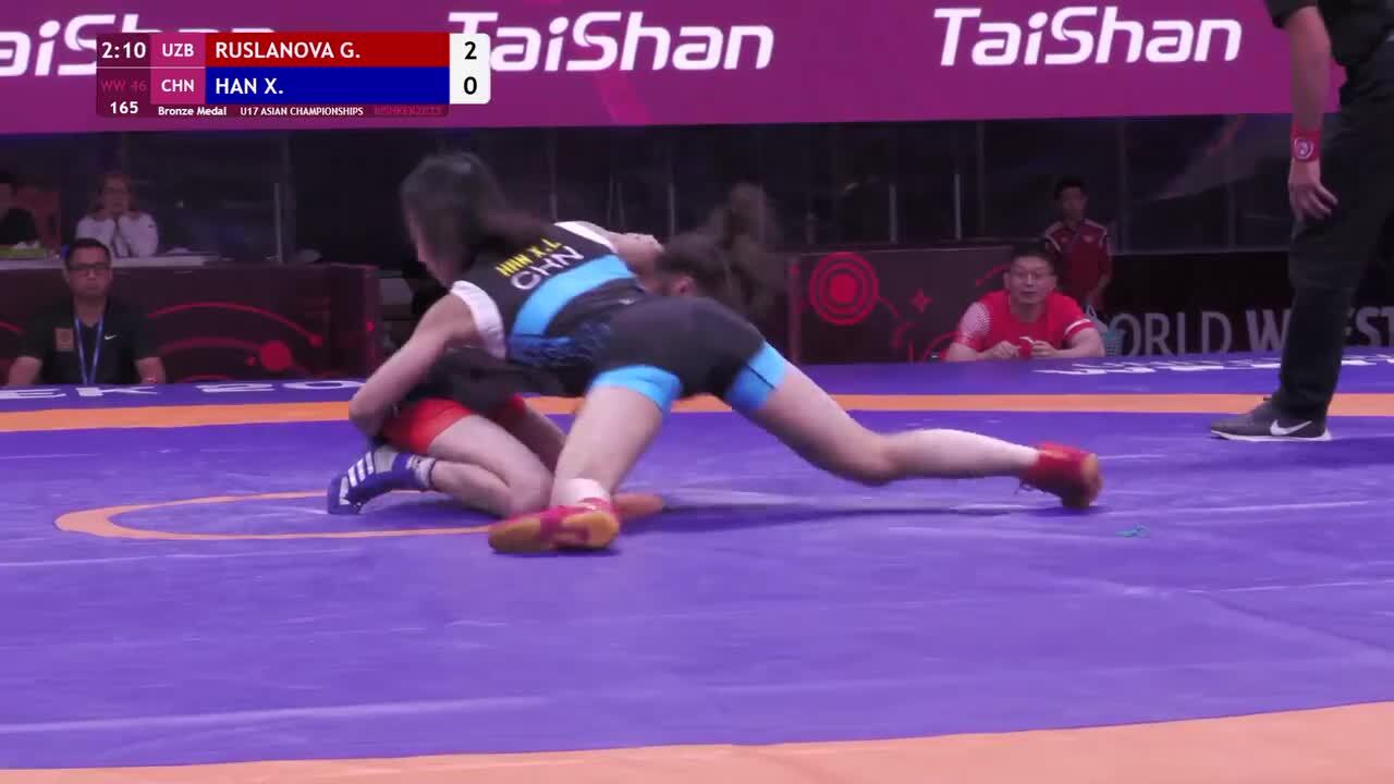 Bronze Medal • WW 46Kg • Gulnura RUSLANOVA (UZB) vs. Xiaole HAN (CHN)