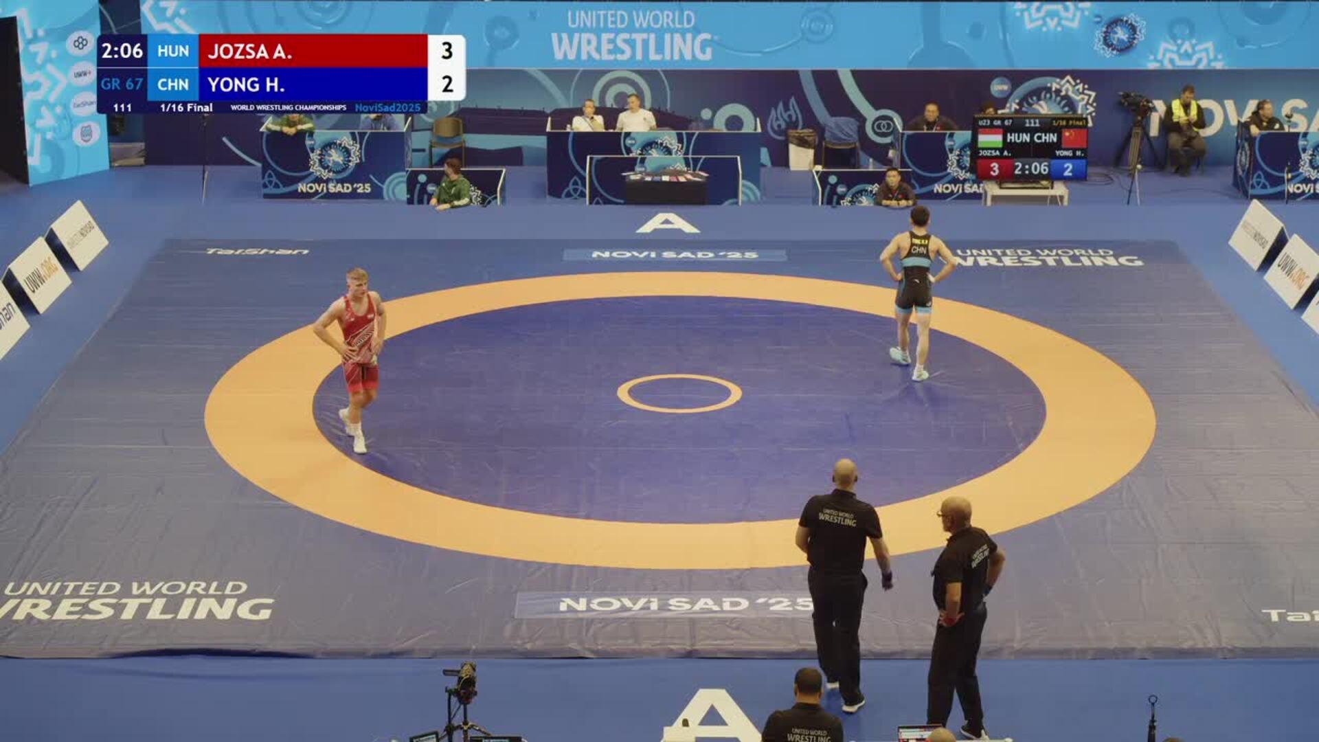 Attila JOZSA (HUN) vs. Hanqing YONG (CHN) | WORLD WRESTLING ...