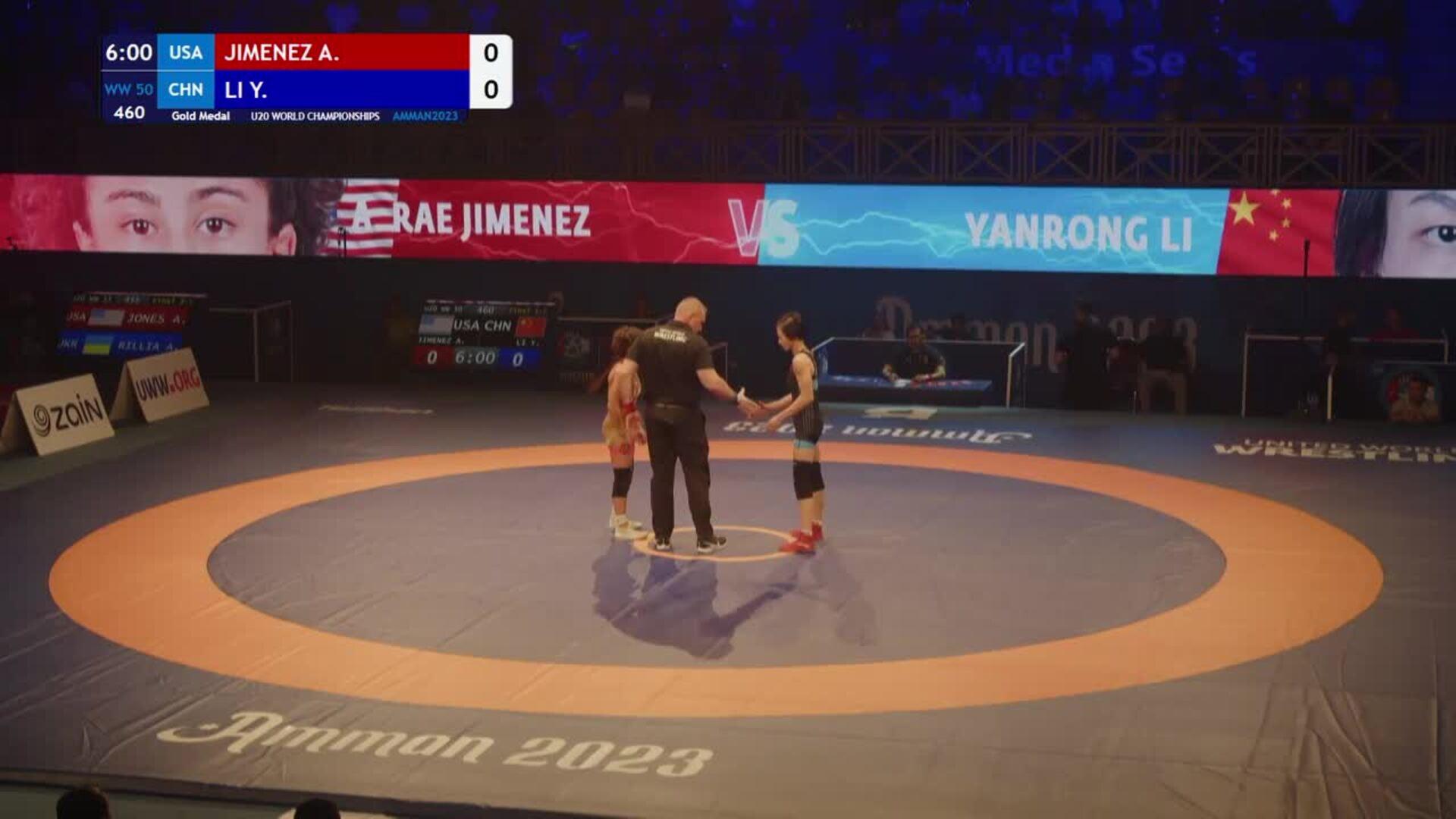 Gold Medal • WW 50Kg • Audrey Rae JIMENEZ (USA) vs. Yanrong LI (CHN)