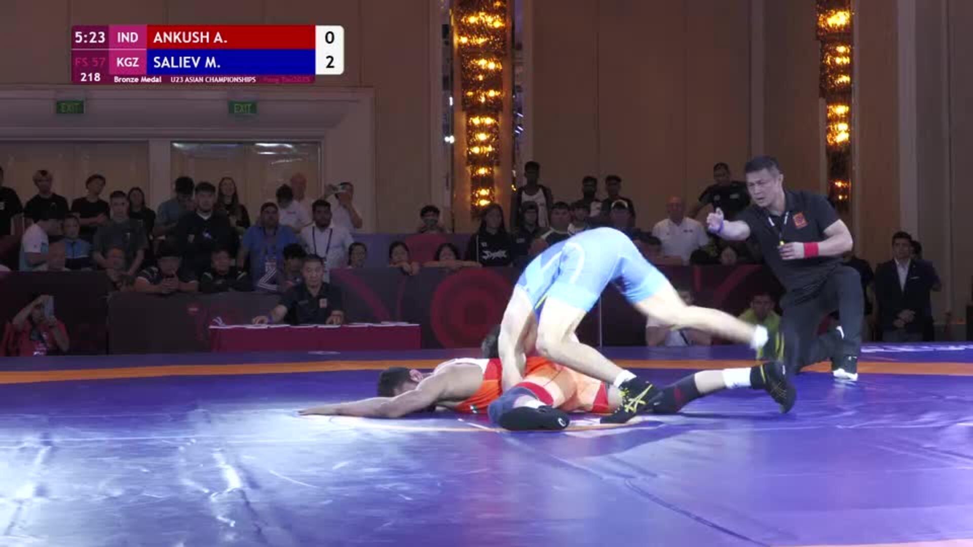 Ankush ANKUSH (IND) vs. Mukhammadrasul SALIEV (KGZ) | U23 ASIAN CHAMPIONSHIPS 2025 | Bronze ...