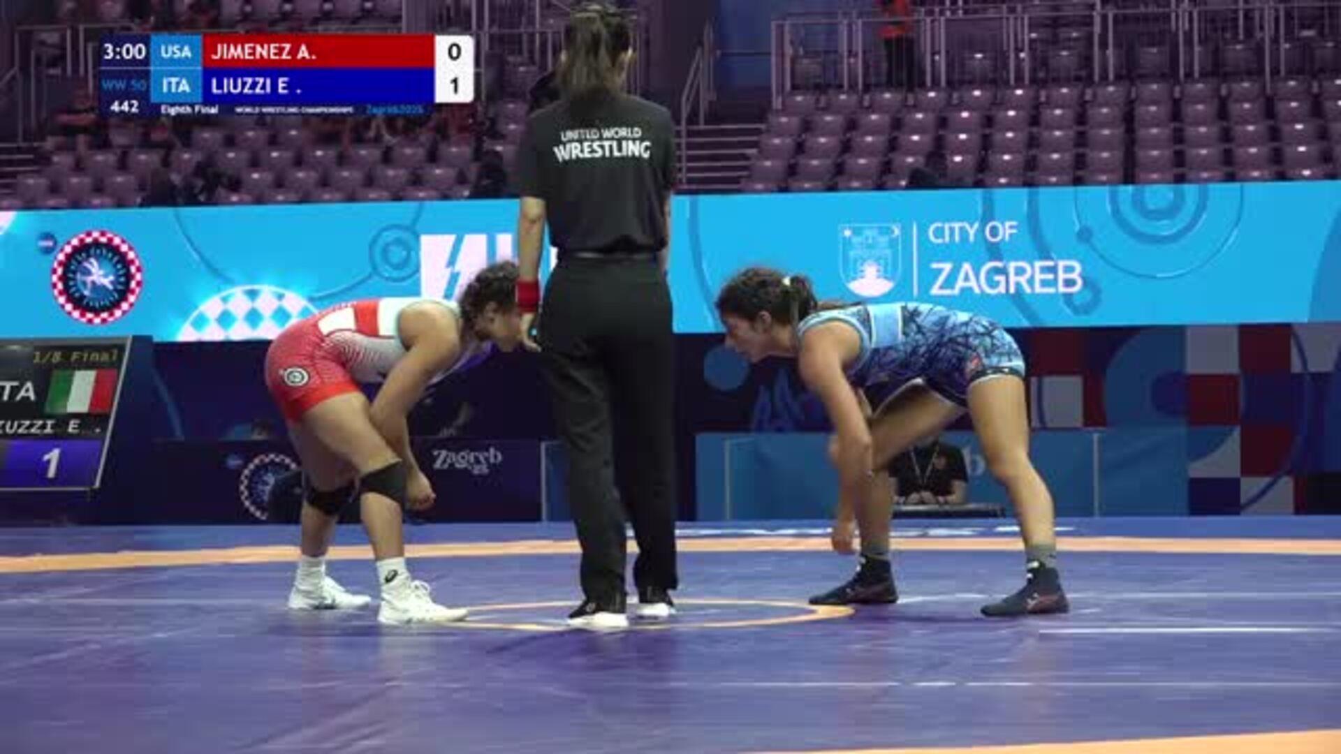 Audrey Rae JIMENEZ (USA) vs. Emanuela LIUZZI (ITA) | WORLD WRESTLING ...
