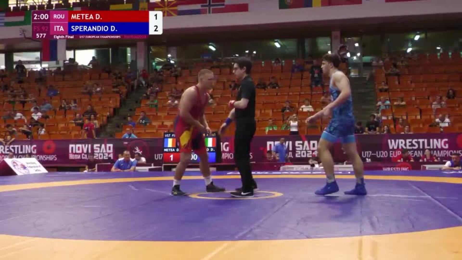 David Adrian METEA (ROU) vs. Damiano SPERANDIO (ITA) | U17 EUROPEAN CHAMPIONSHIPS 2024 | Eighth ...