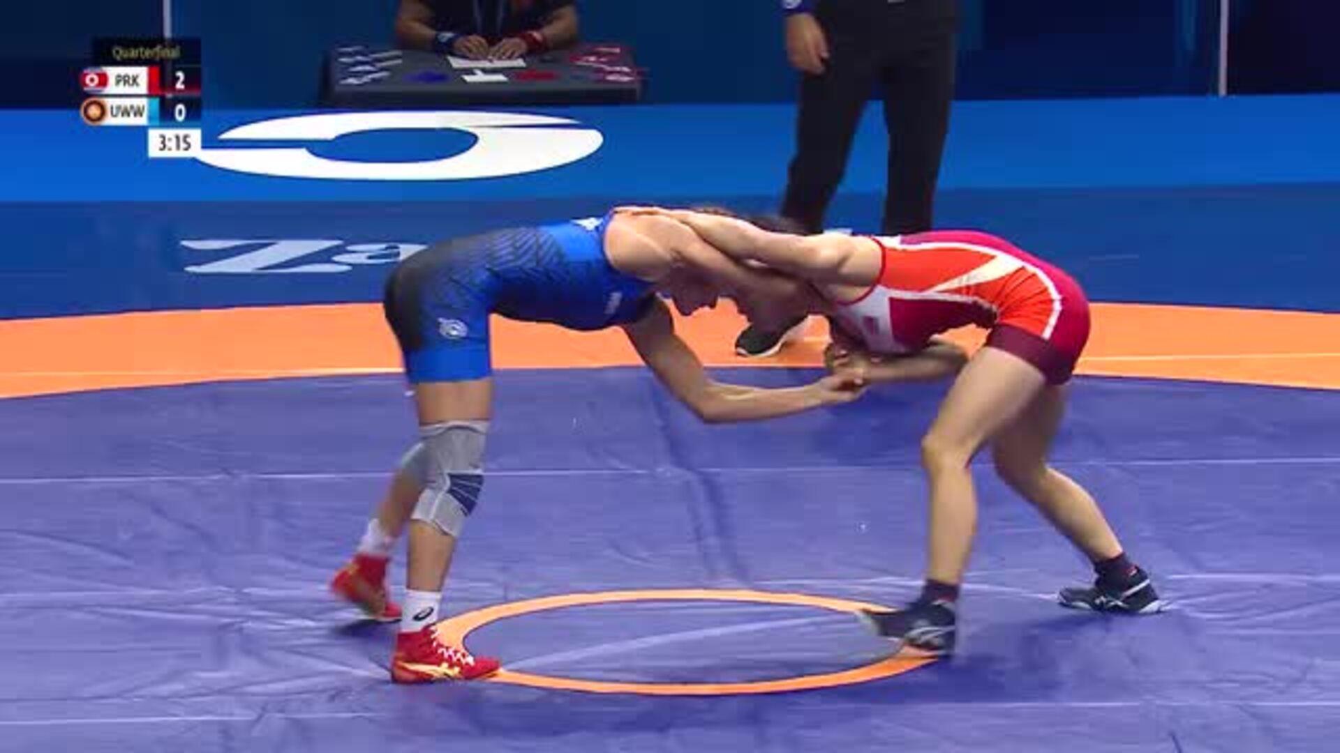 Il Sim SON (PRK) vs. Iryna KURACHKINA (UWW) | WORLD WRESTLING CHAMPIONSHIPS 2025 | Quarter Final ...