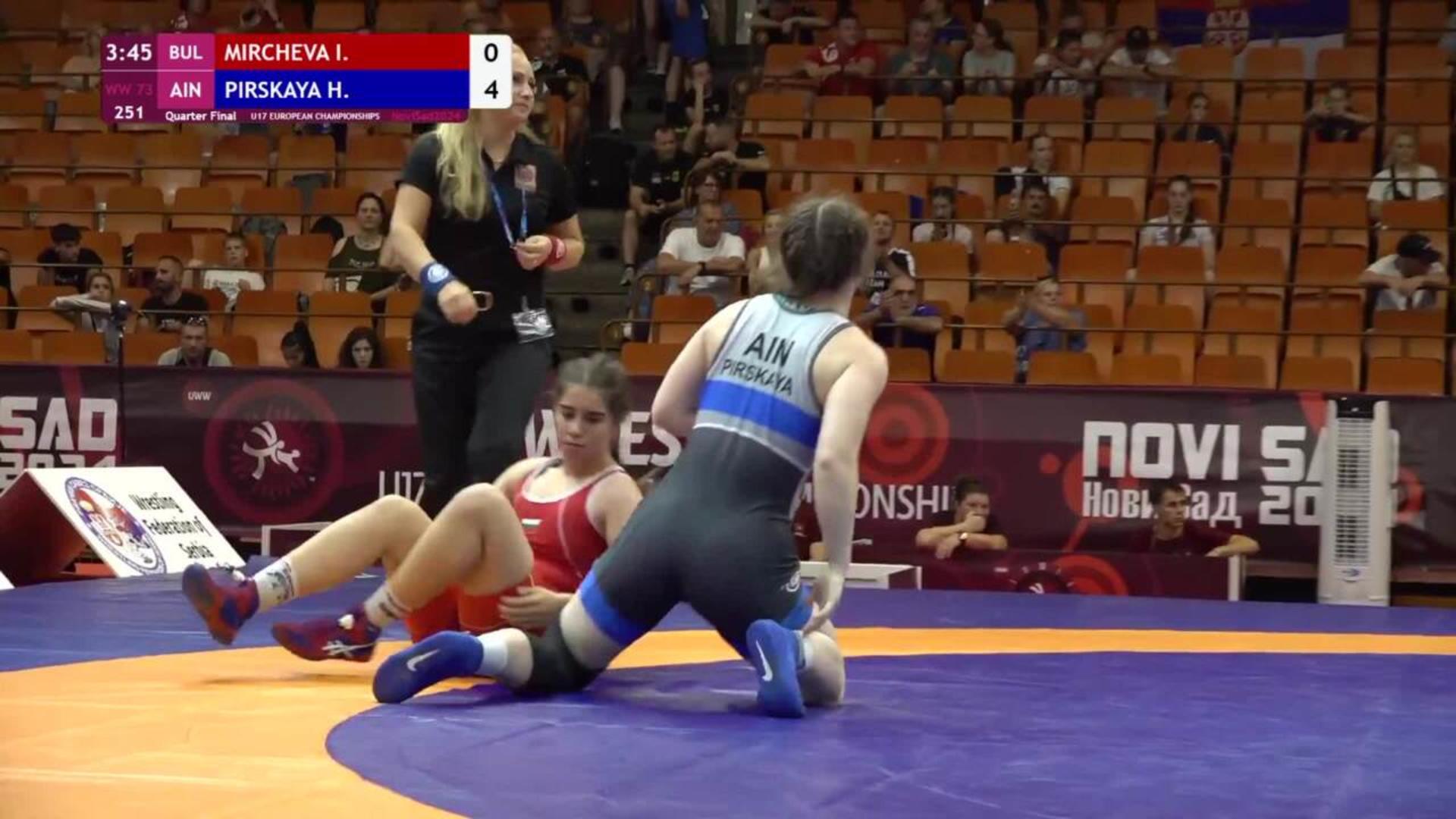 Izabel Georgieva MIRCHEVA (BUL) vs. Hanna PIRSKAYA (AIN) | U17 EUROPEAN ...