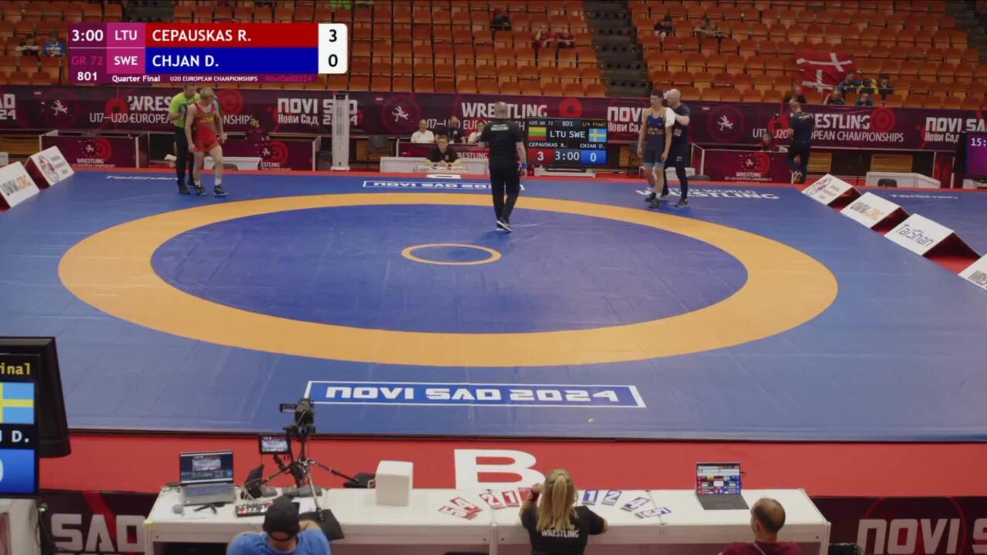 Rokas CEPAUSKAS (LTU) vs. Denny CHJAN (SWE) | U20 EUROPEAN ...