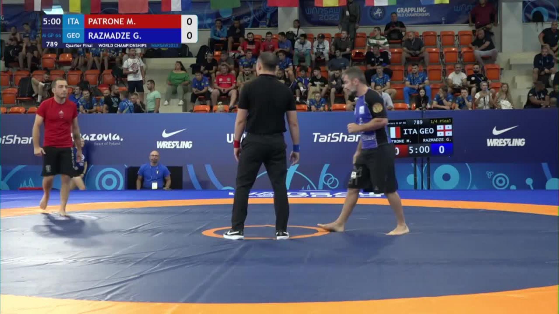 Quarter Final • M GP 66Kg • Matteo PATRONE (ITA) vs. Giorgi RAZMADZE (GEO)