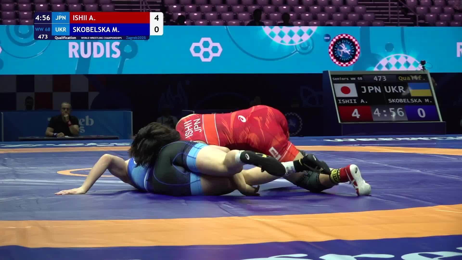 Ami ISHII (JPN) vs. Manola SKOBELSKA (UKR) | WORLD WRESTLING CHAMPIONSHIPS 2025 | Qualification ...