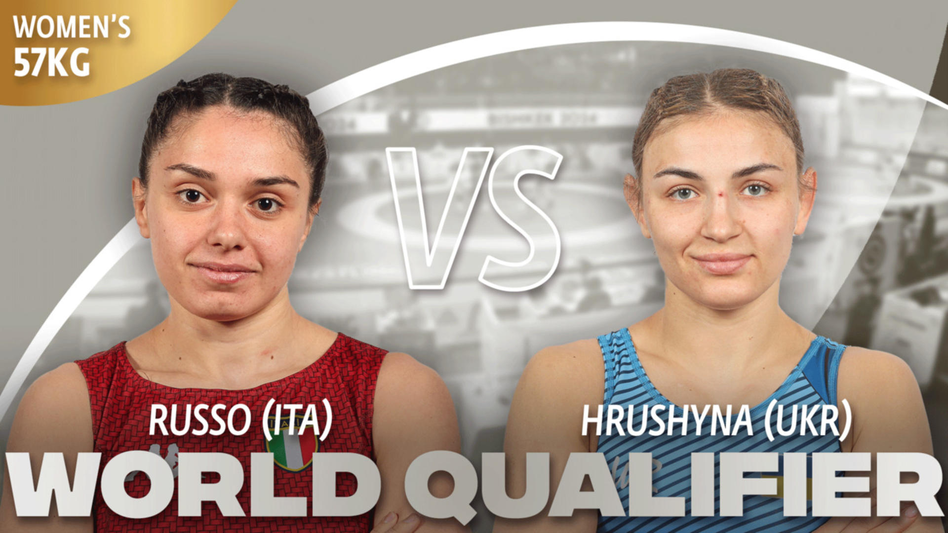 Alina HRUSHYNA AKOBIA (UKR) vs. Aurora RUSSO (ITA) | 2024 World OG Qualifier | Olympic Playoff ...