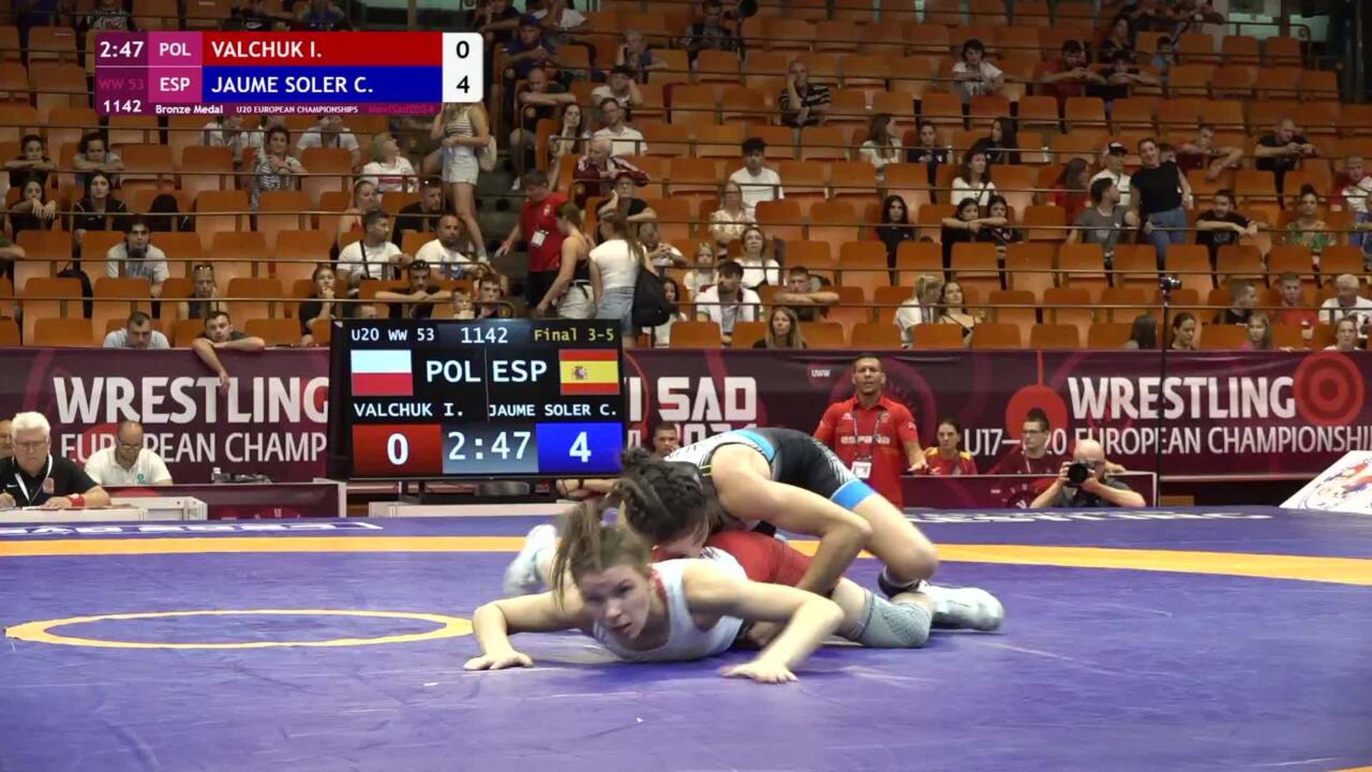 Ilona VALCHUK (POL) vs. Carla JAUME SOLER (ESP) | U20 EUROPEAN ...