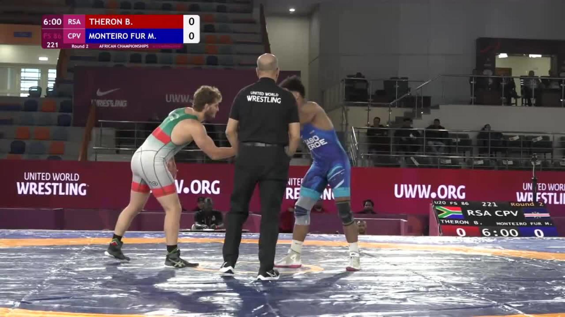 Ben Michael THERON (RSA) vs. Matteo Alcidio Louis MONTEIRO FURTADO ...