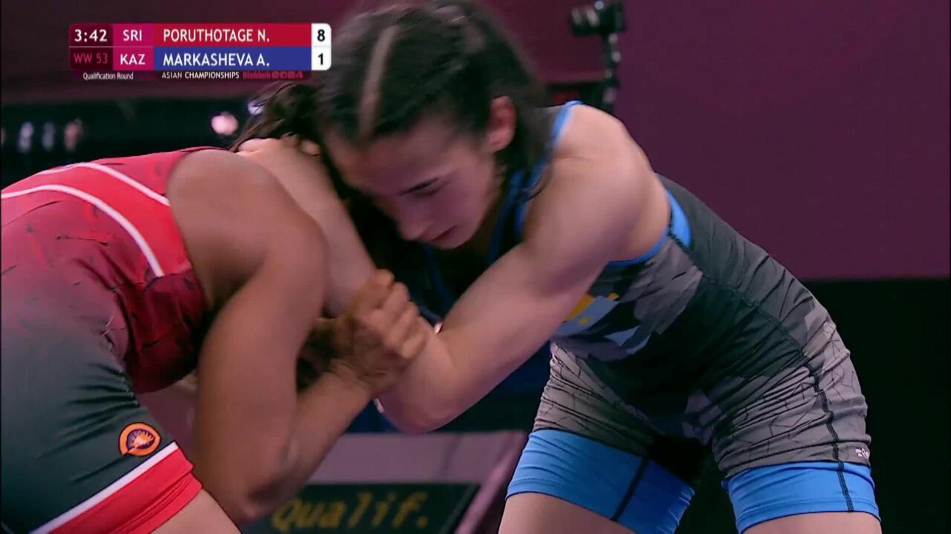 Nethmi Ahinsa Fernando PORUTHOTAGE (SRI) vs. Ayazhan MARKASHEVA (KAZ ...