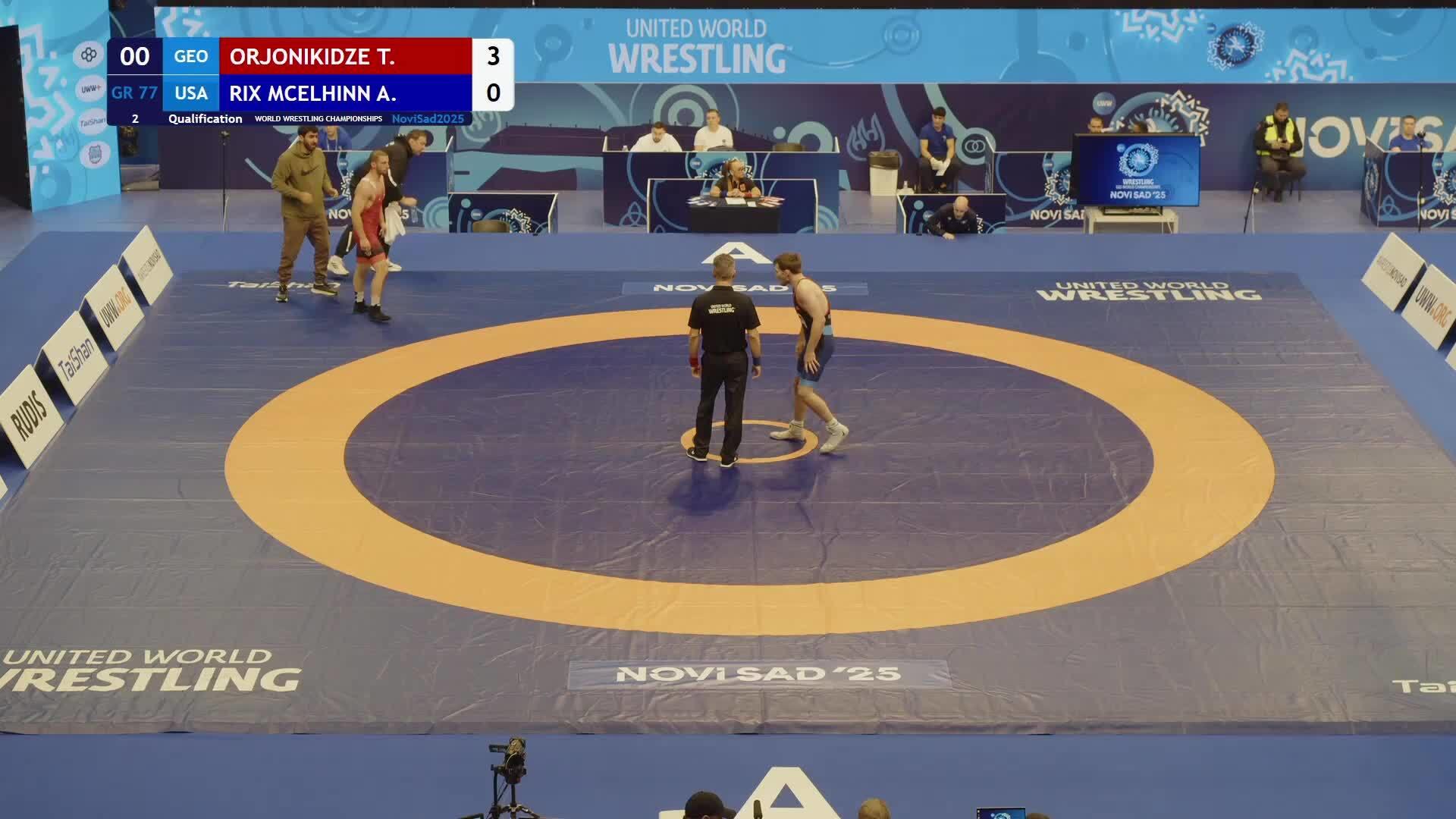 Temuri ORJONIKIDZE (GEO) vs. Aydin Eugene RIX MCELHINNEY (USA) | WORLD ...