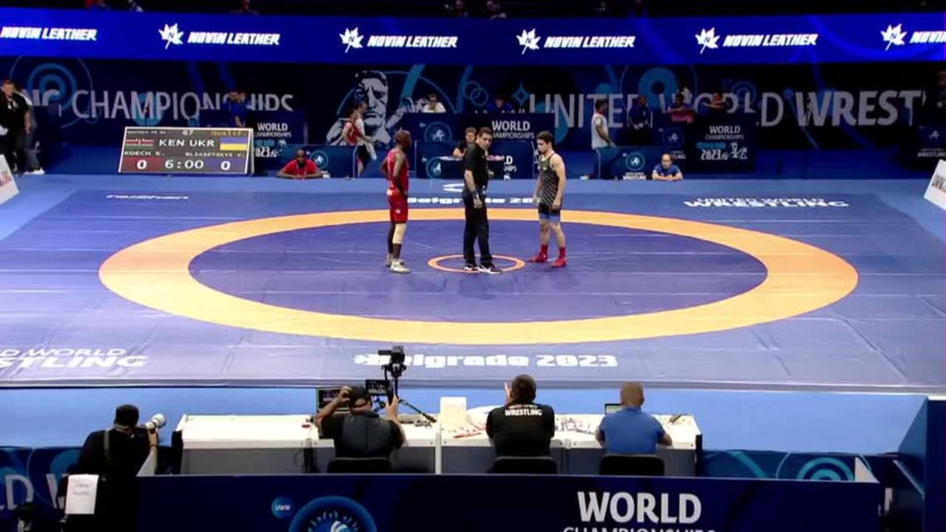 Kenneth KOECH (KEN) vs. Valentyn BLIASETSKYI (UKR) | Seniors World Championships 2023 ...