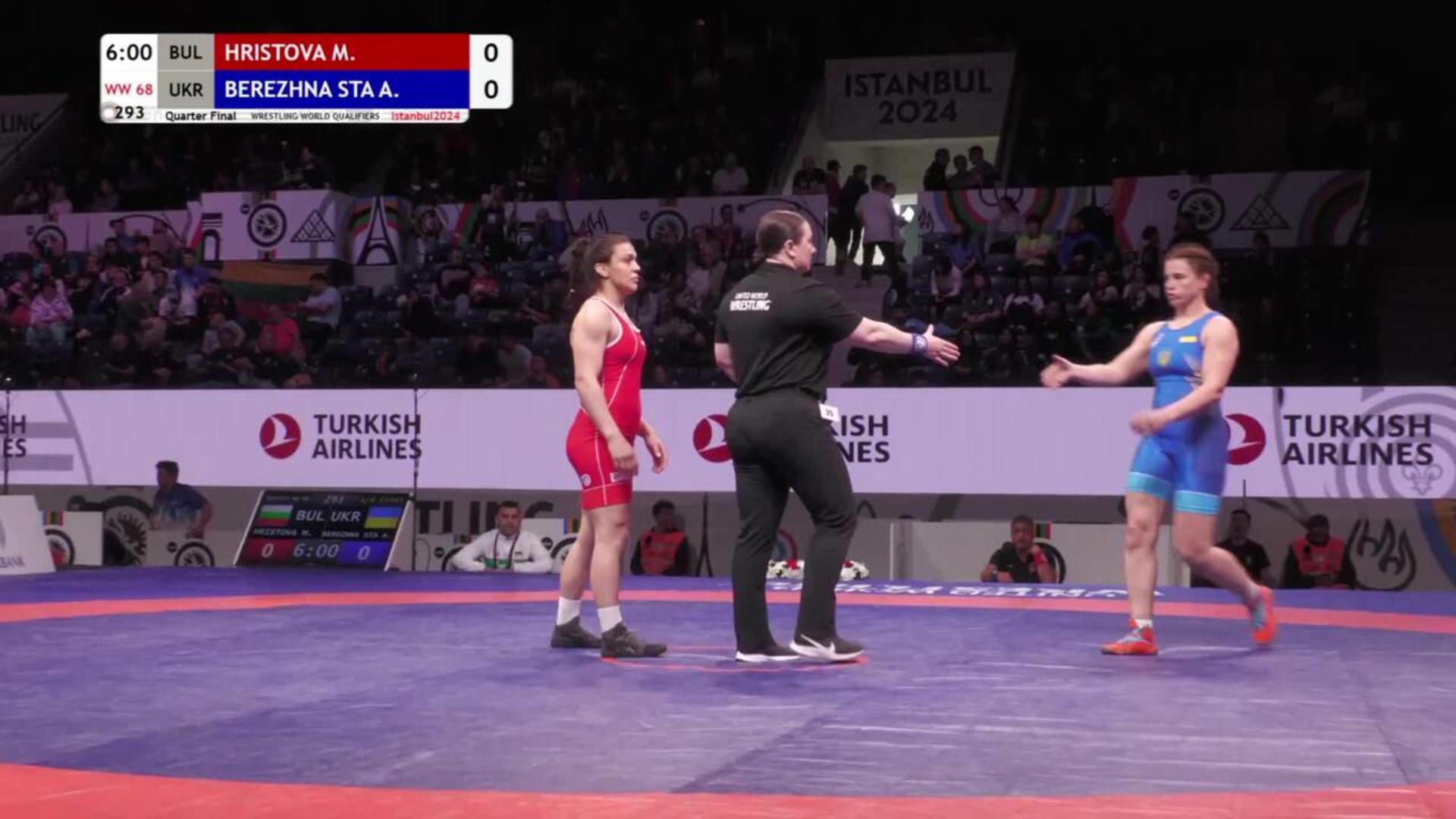 Mimi HRISTOVA (BUL) vs. Alina BEREZHNA STADNIK MAKHYNIA (UKR) | 2024 World OG Qualifier ...