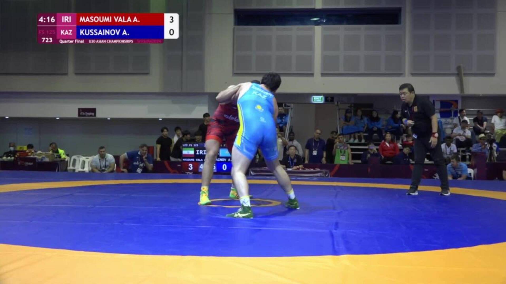 Amirreza Fardin MASOUMI VALADI (IRI) vs. Alikhan KUSSAINOV (KAZ) | U20 ...
